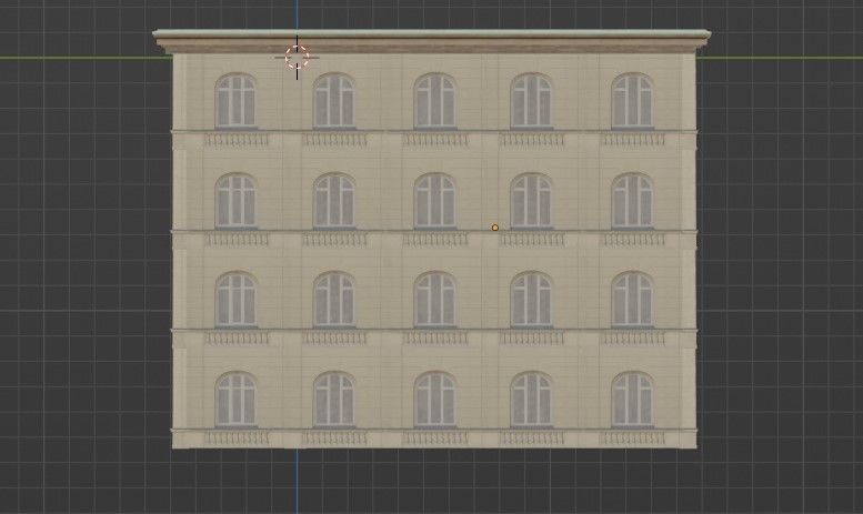 highpoly building with windows and balconies free 3D model | CGTrader