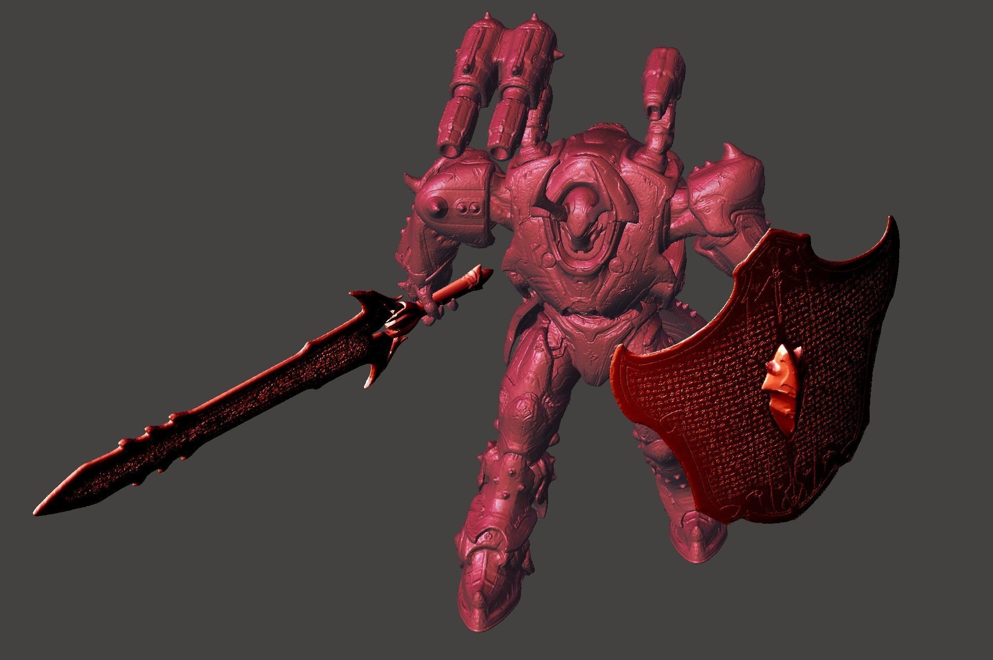 DAVOTH DARK LORD MECH -DOOM ETERNAL MODULAR ARTICULATED STL 3D model 3D ...