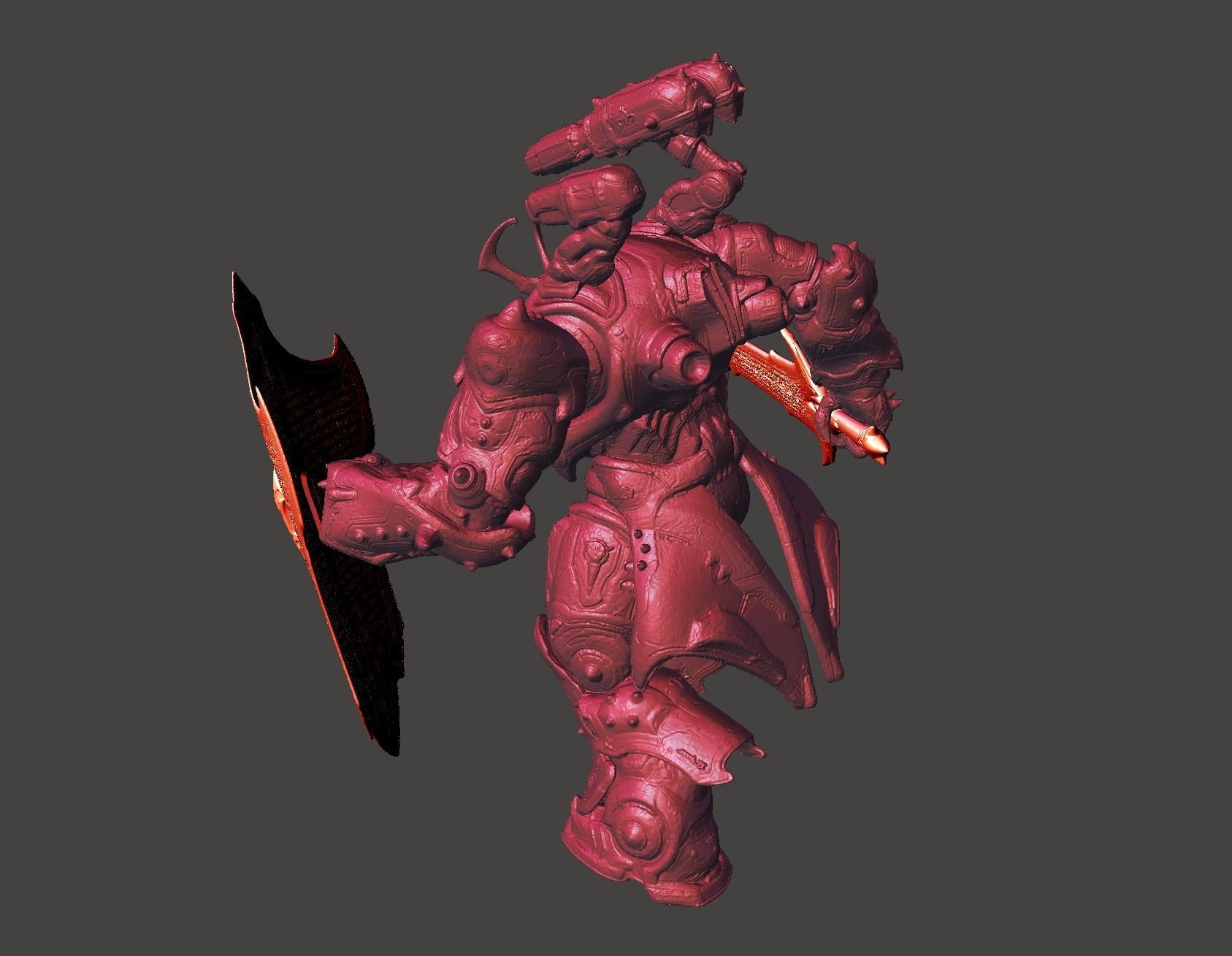 DAVOTH DARK LORD MECH -DOOM ETERNAL MODULAR ARTICULATED STL 3D model 3D ...