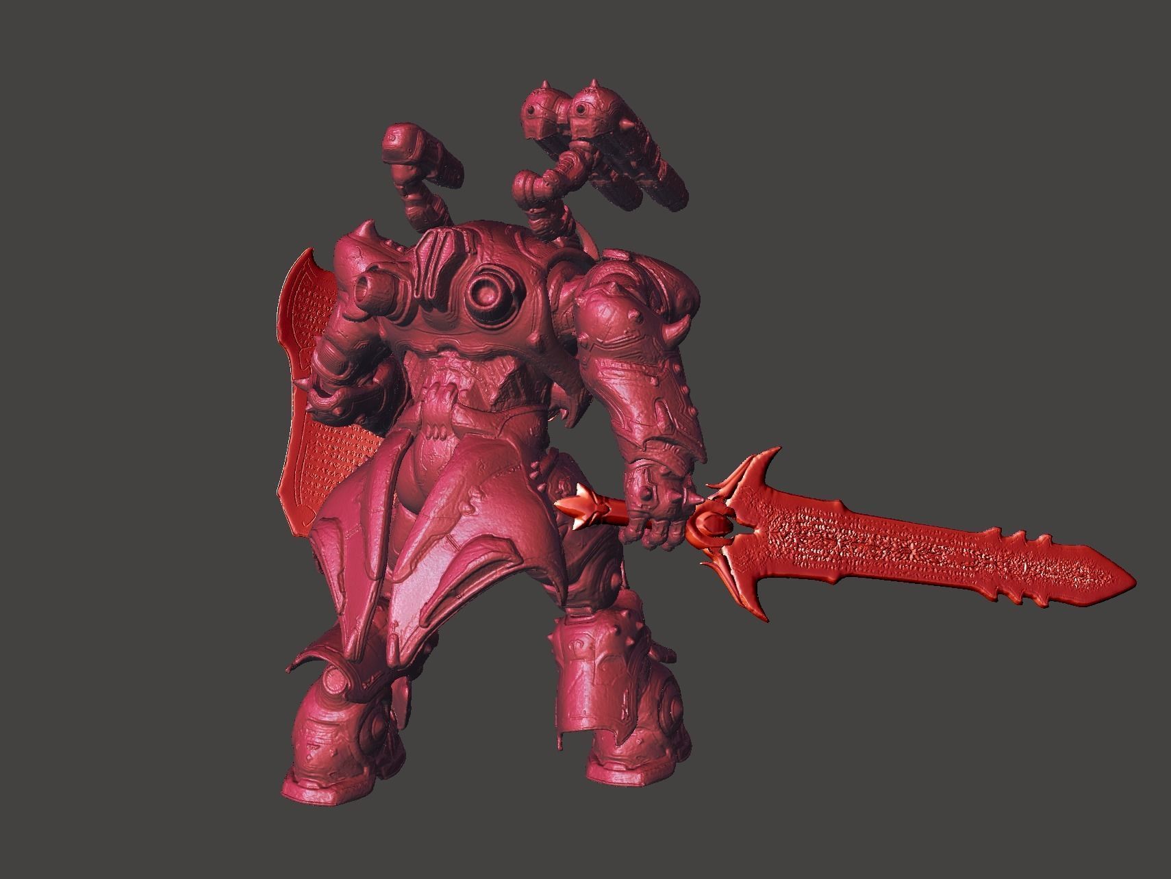 DAVOTH DARK LORD MECH -DOOM ETERNAL MODULAR ARTICULATED STL 3D model 3D ...