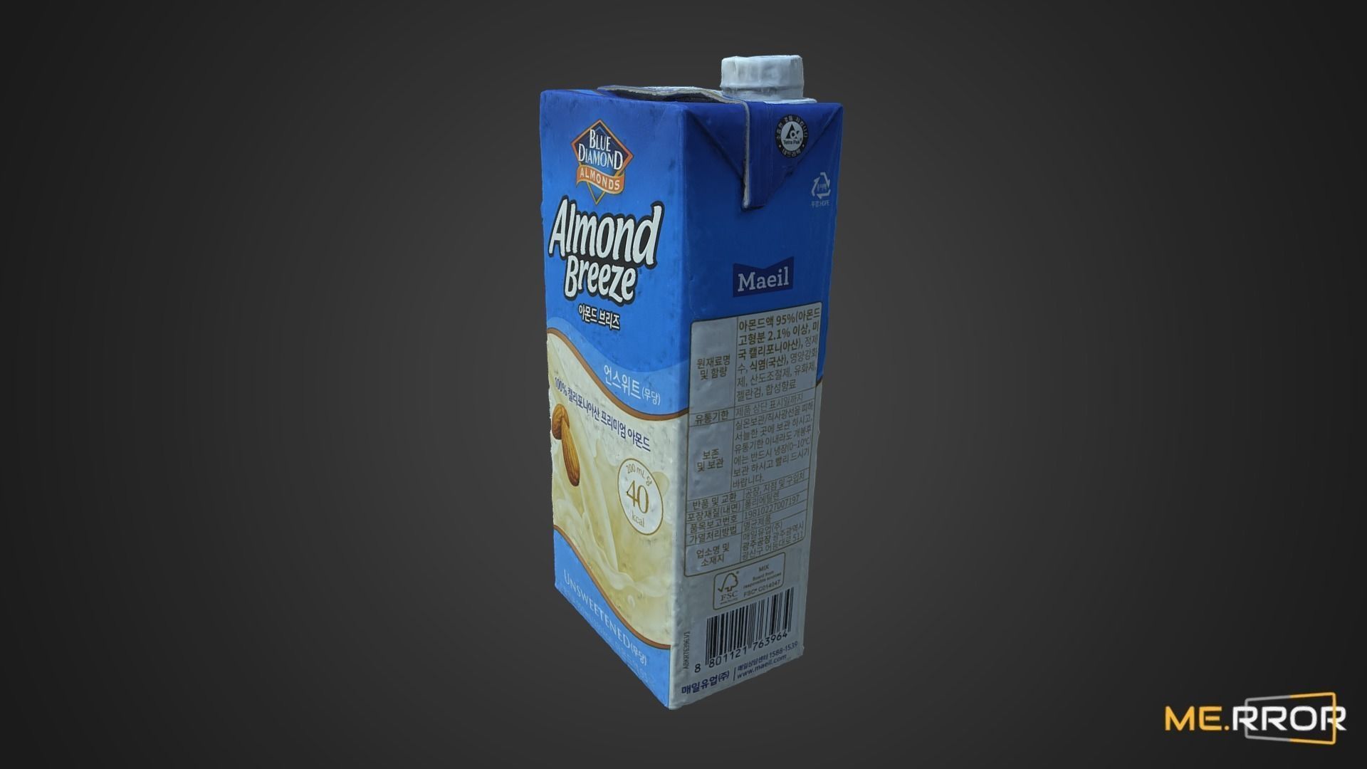3D model Almond Milk Carton VR / AR / low-poly | CGTrader
