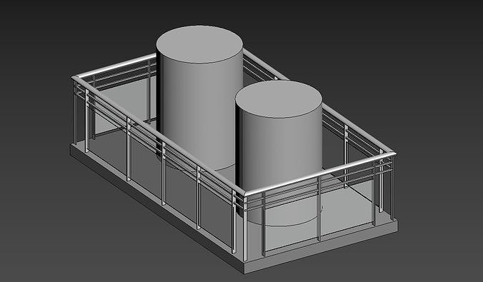 water tank free 3D model | CGTrader