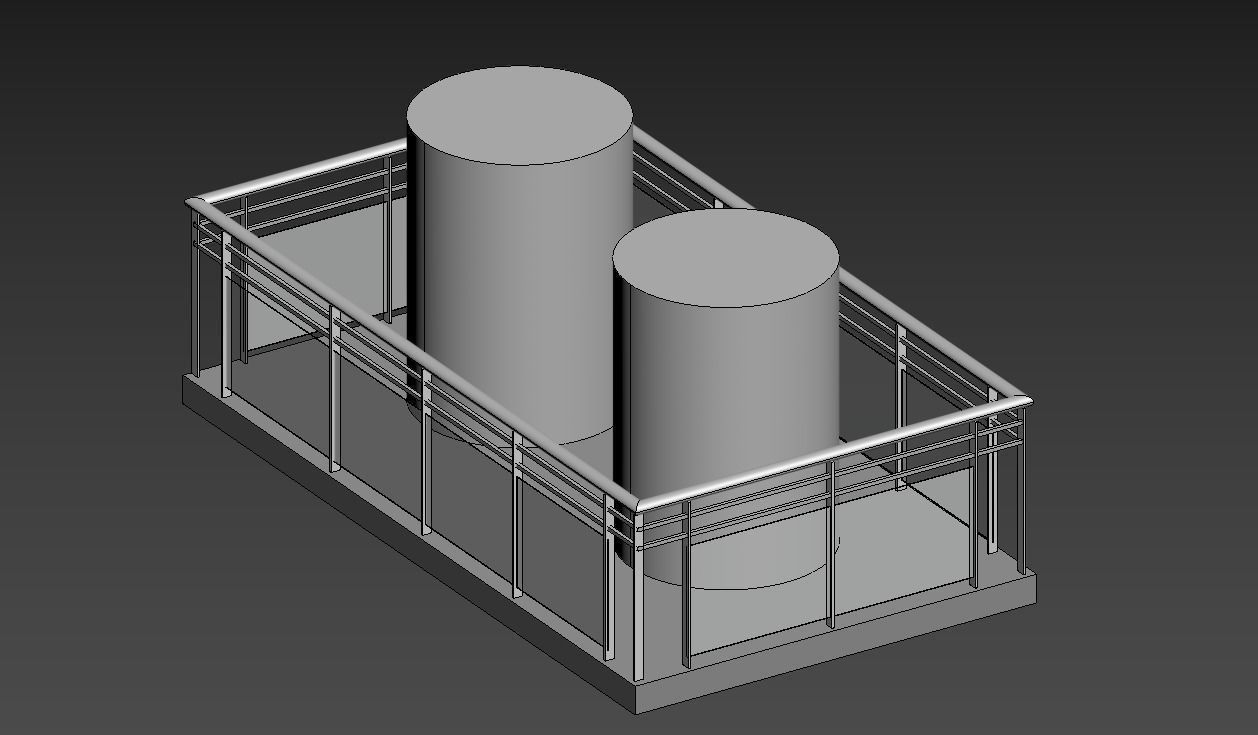 water tank free 3D model | CGTrader