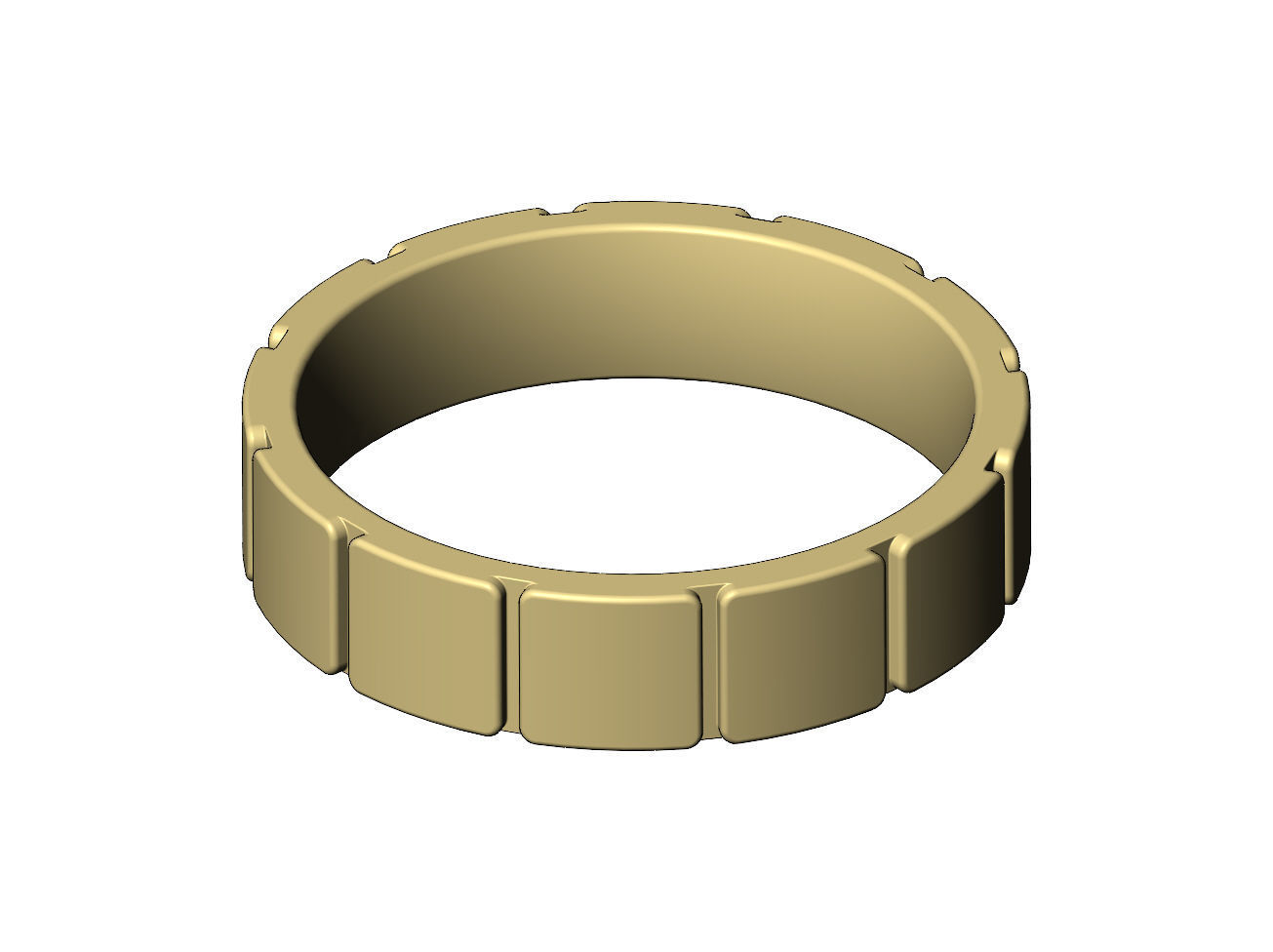 Grooved fashion band US sizes 6to9 3D model 3D printable | CGTrader