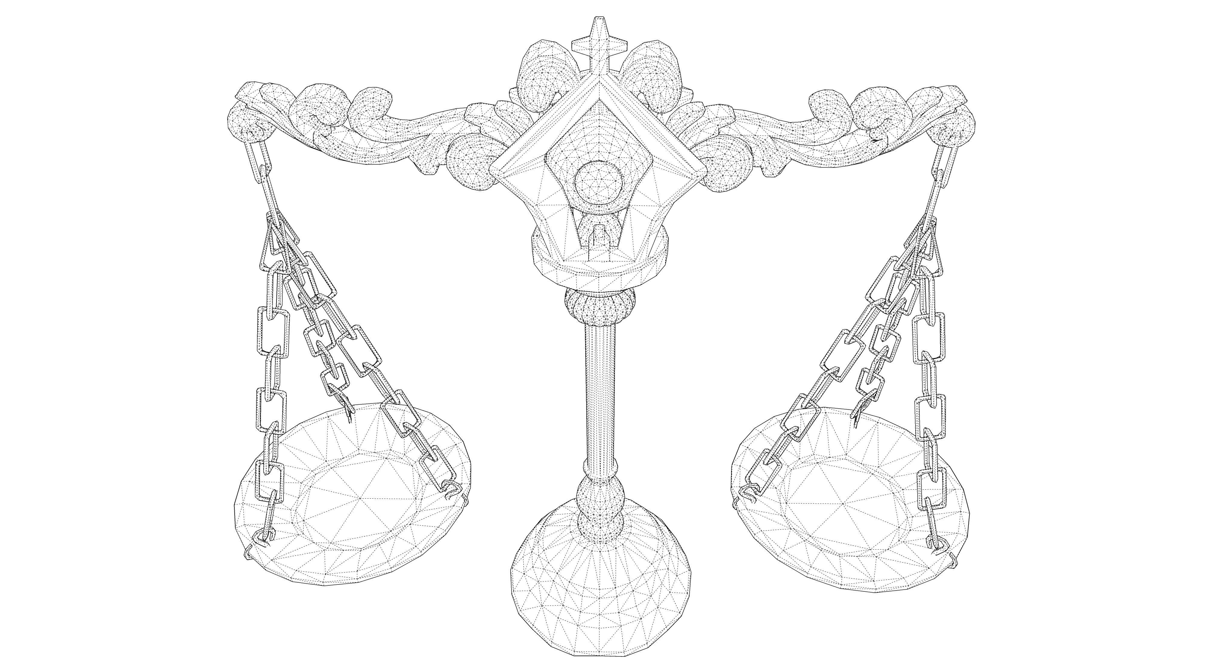 balances scale 3D model | CGTrader