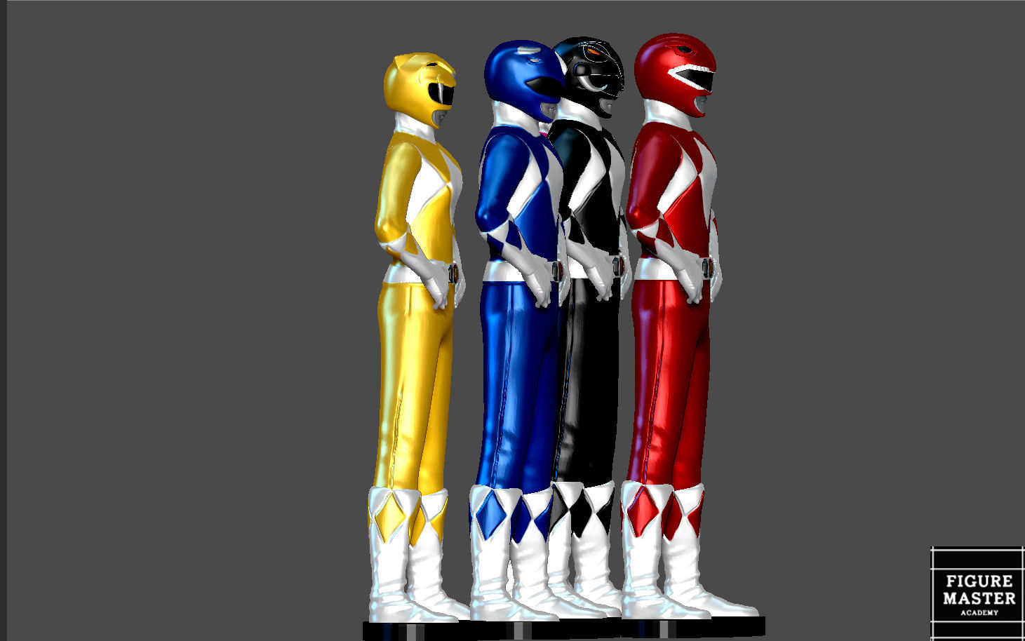 MIGHTY MORPHIN POWER RANGERS MMPR PACK CHARACTER 3D PRINT 3D model 3D ...