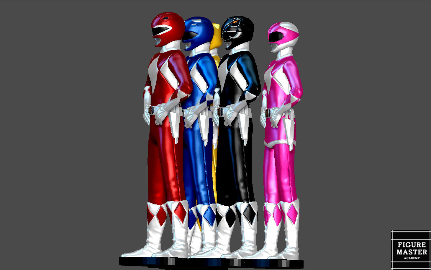 MIGHTY MORPHIN POWER RANGERS MMPR PACK CHARACTER 3D PRINT 3D model 3D ...