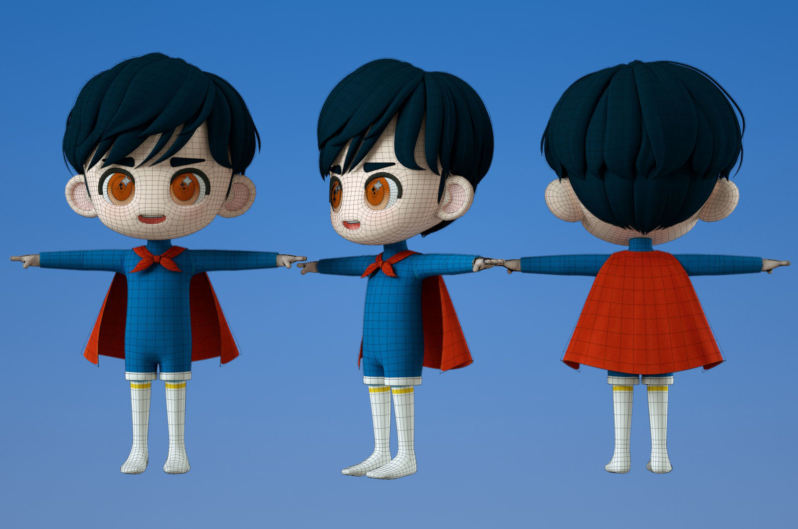 cartoon superman boy 3D model | CGTrader
