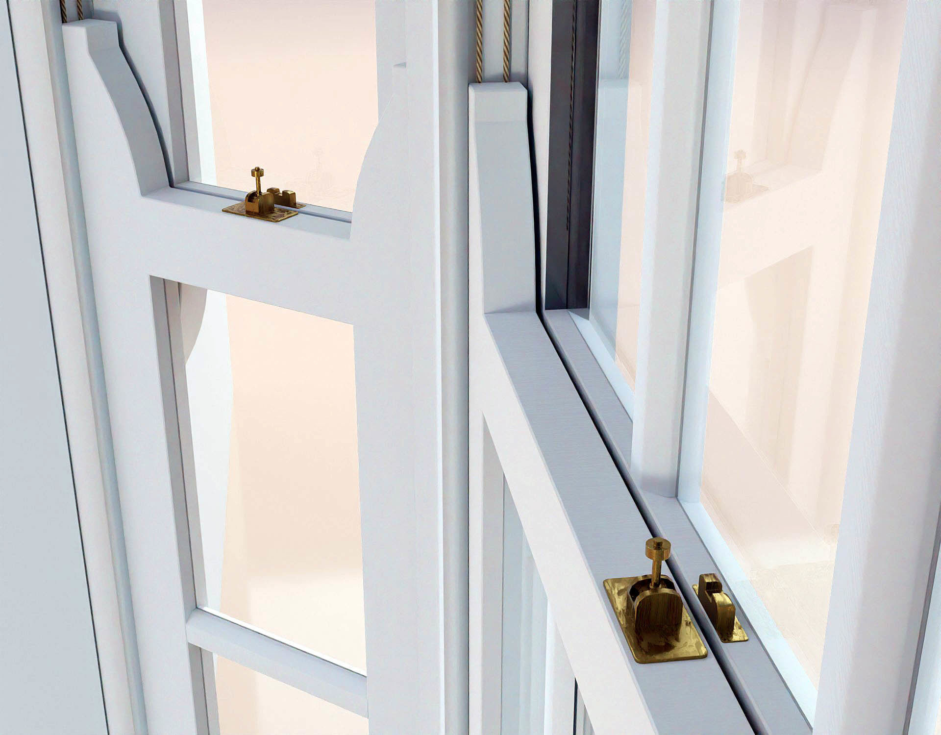 3D model Bay Window with Movable Sash Window Components VR / AR / low ...