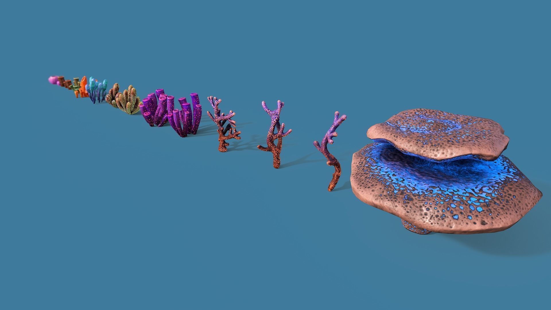 3D model Aqua Plants VR / AR / low-poly animated | CGTrader