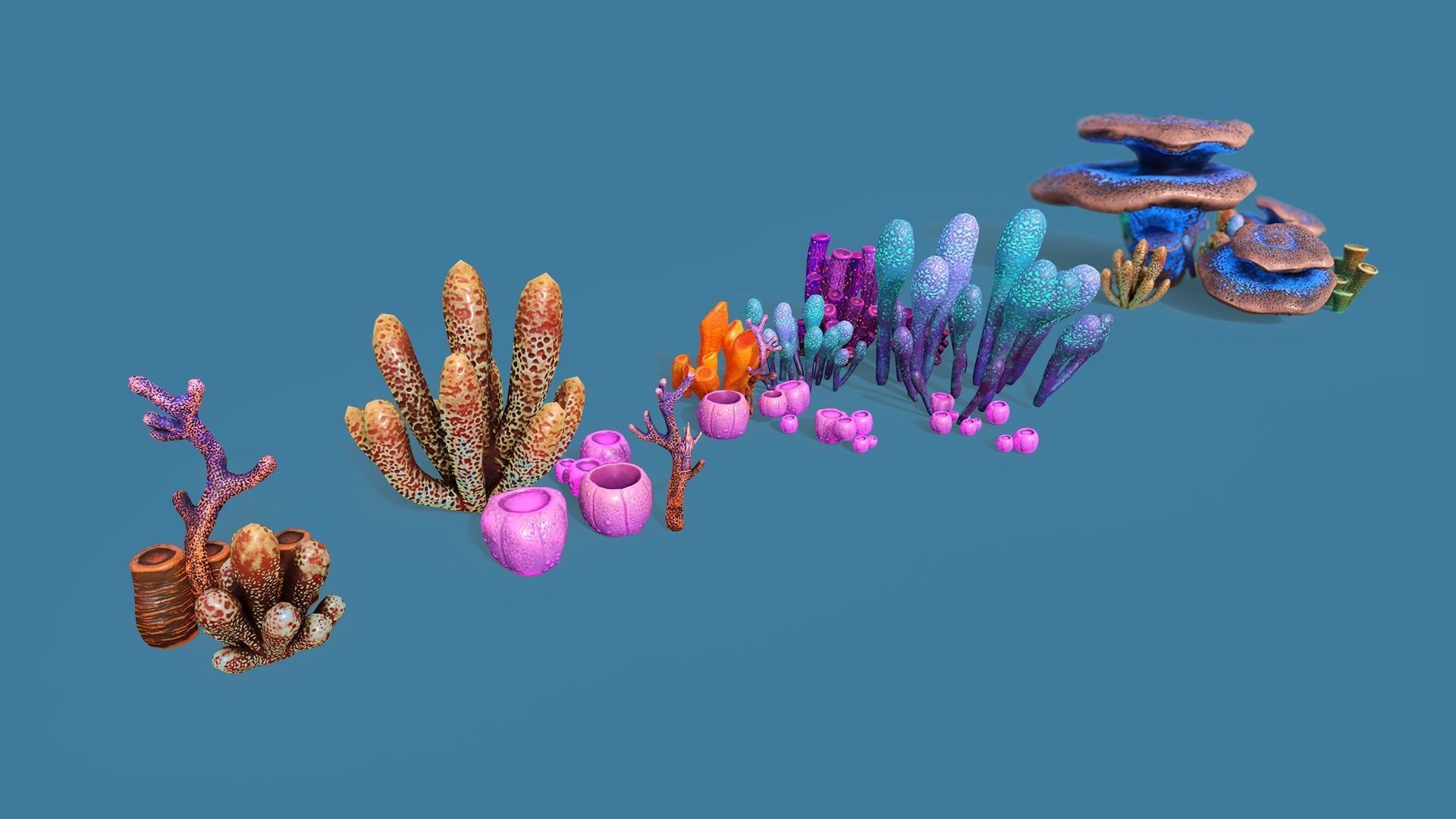 3D model Aqua Plants VR / AR / low-poly animated | CGTrader