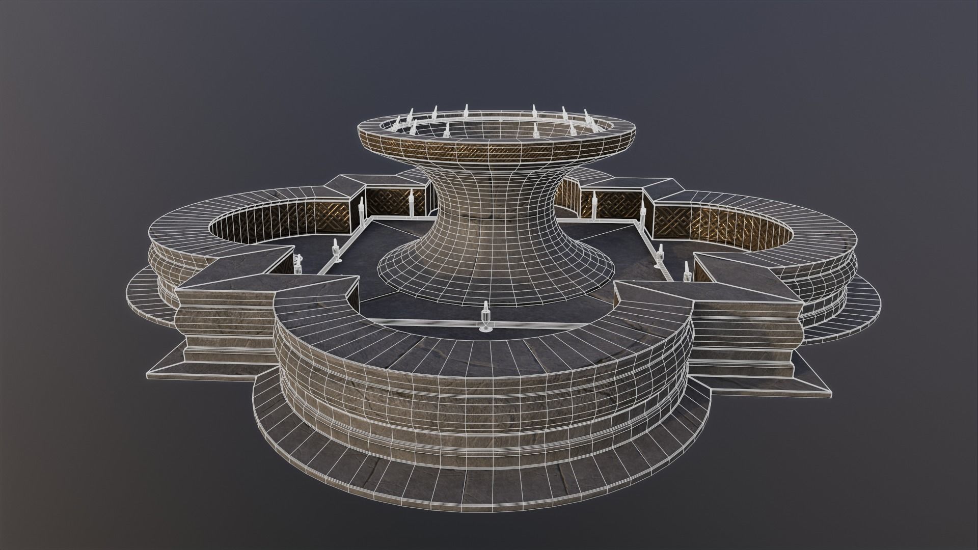 3D model Goa Fountain VR / AR / low-poly | CGTrader