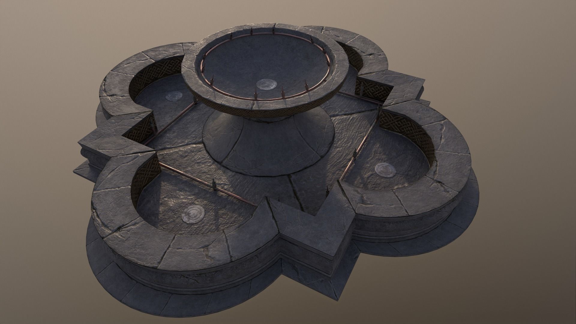 3D model Goa Fountain VR / AR / low-poly | CGTrader