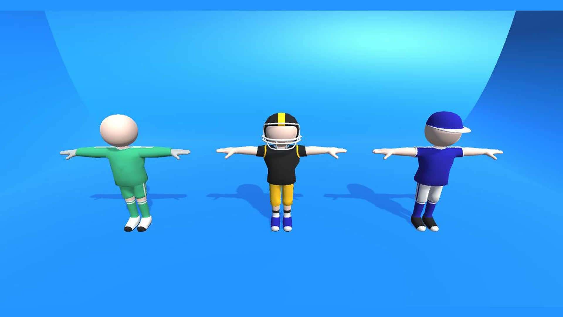3D model Hyper-Casual Low Poly Stickman Characters Sports Pack 3D model ...