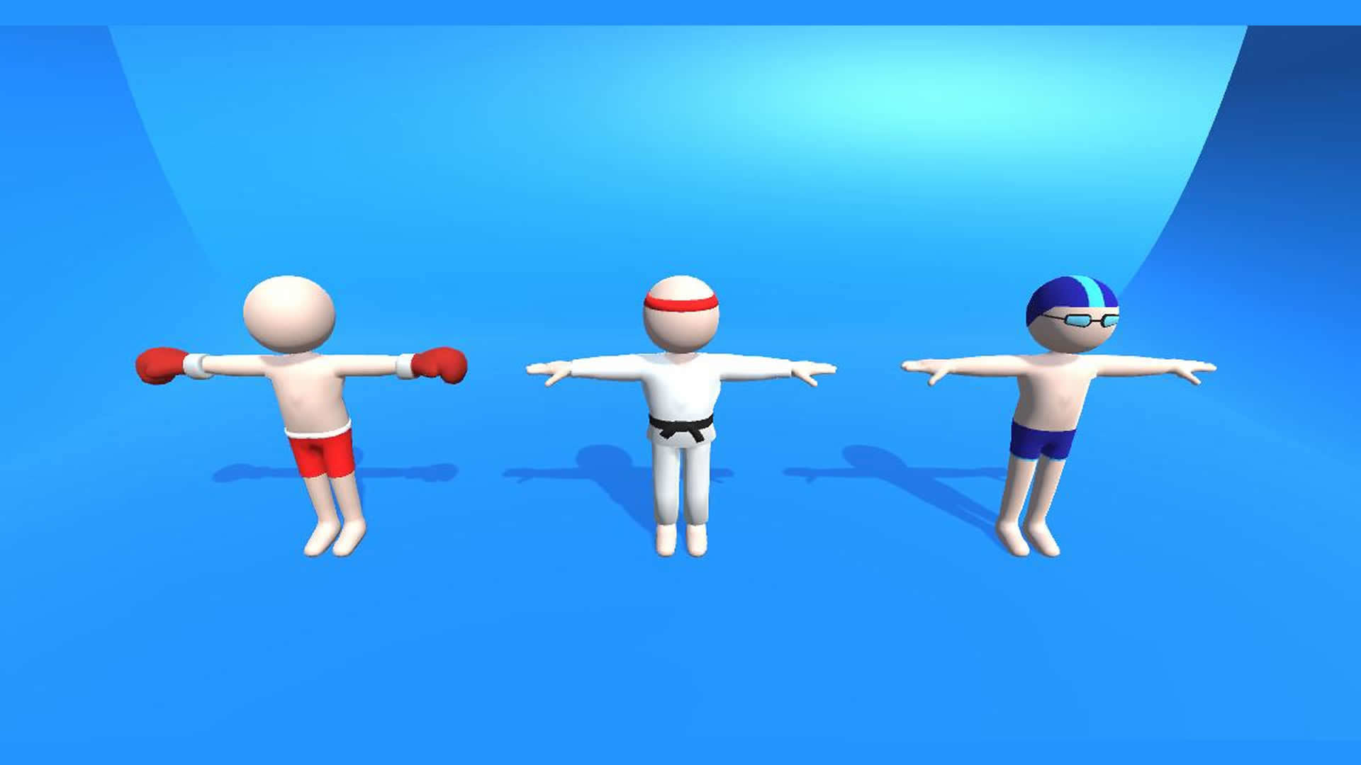 3D model Hyper-Casual Low Poly Stickman Characters Sports Pack 3D model ...