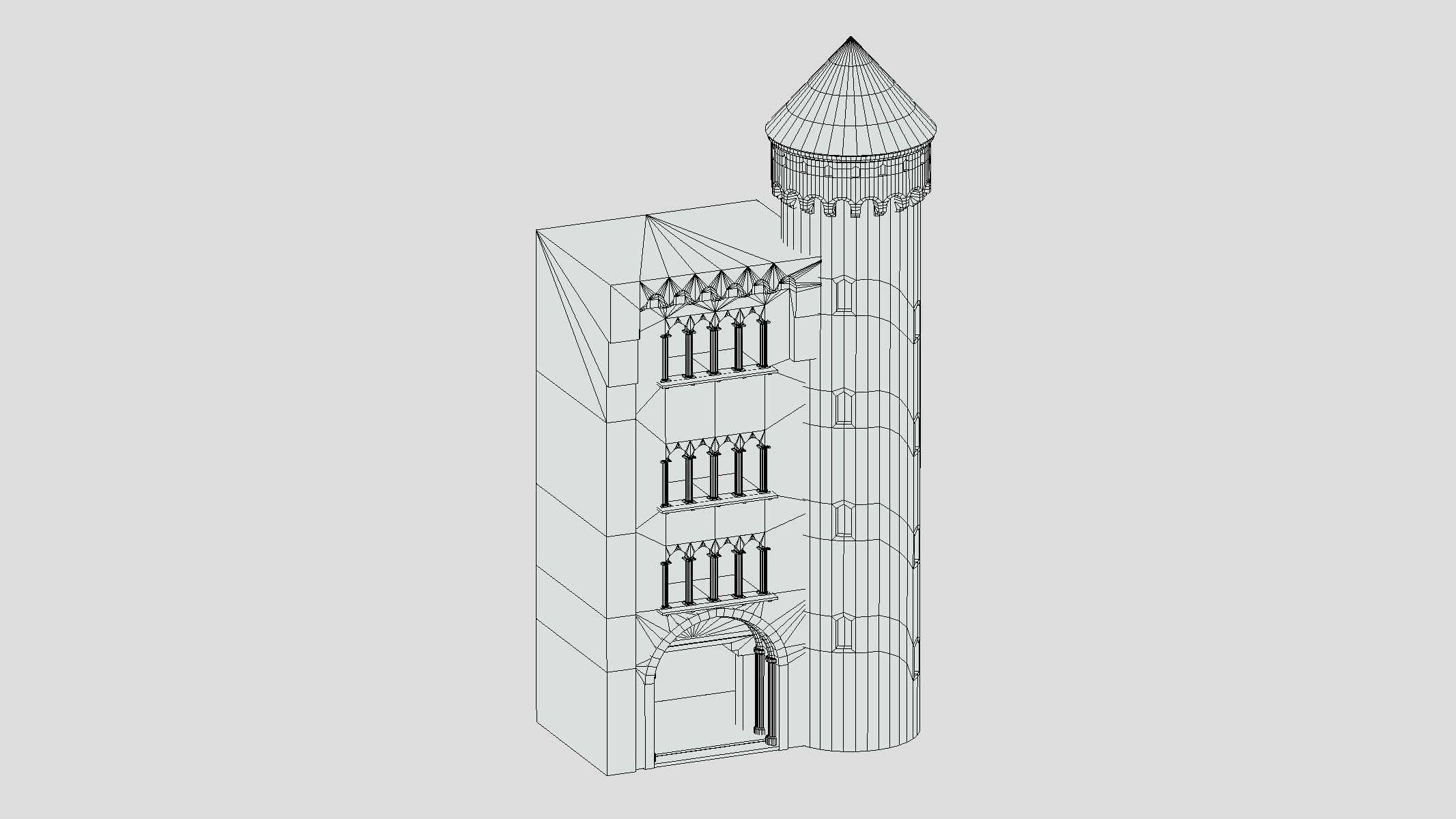 3D model Castle Medieval Middle Ages 02 Low Poly PBR Realistic VR / AR ...