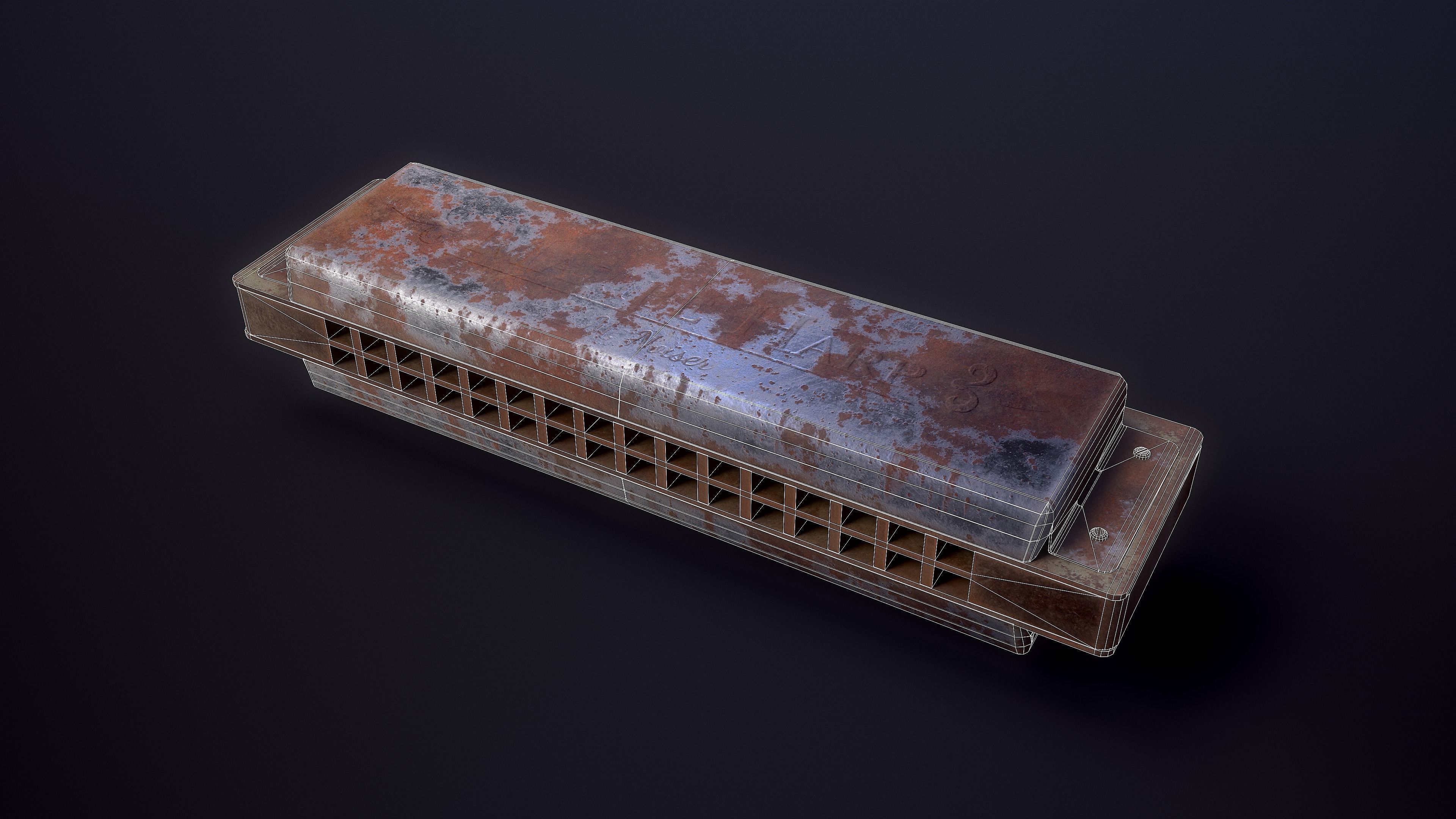 3D model Old Harmonica VR / AR / low-poly | CGTrader