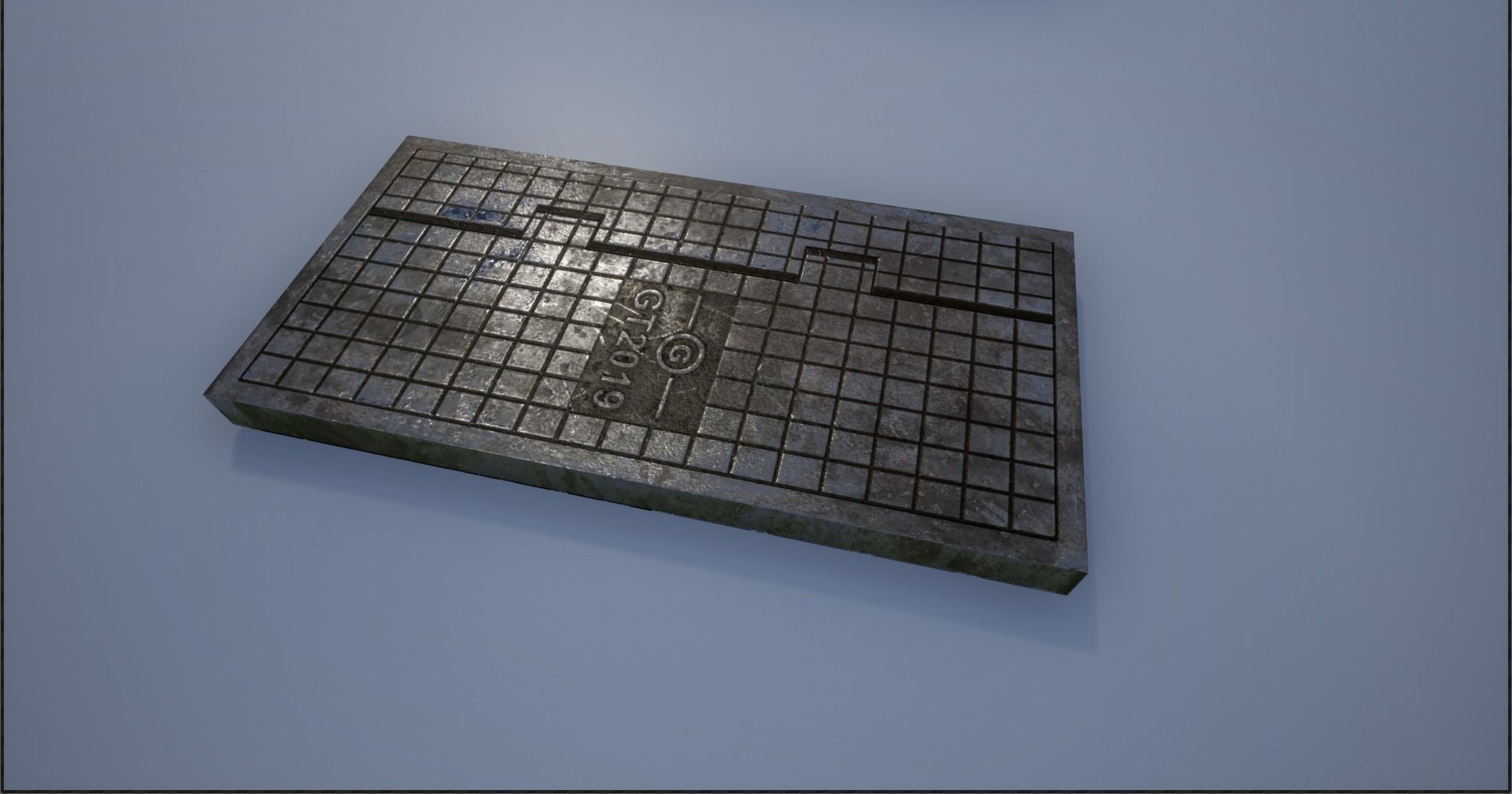 3D model Lowpoly Metal Street Sidewalk Vents VR / AR / low-poly | CGTrader