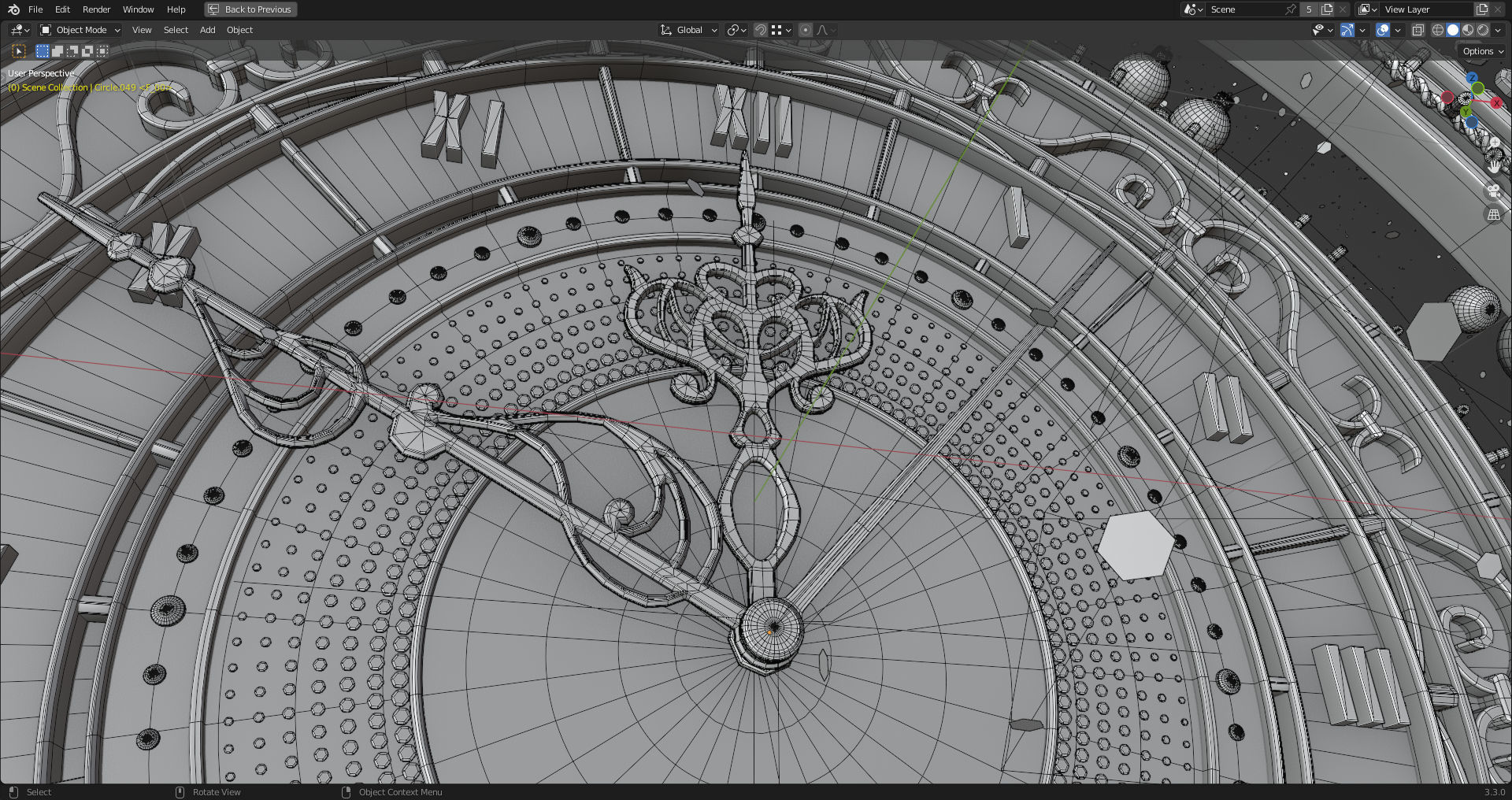 Animated New Year Clock Scene 3D model animated | CGTrader