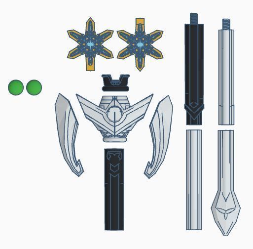 Magimother Udonna Mystic Force White Ranger - MagiStaff Weapon 3D model ...