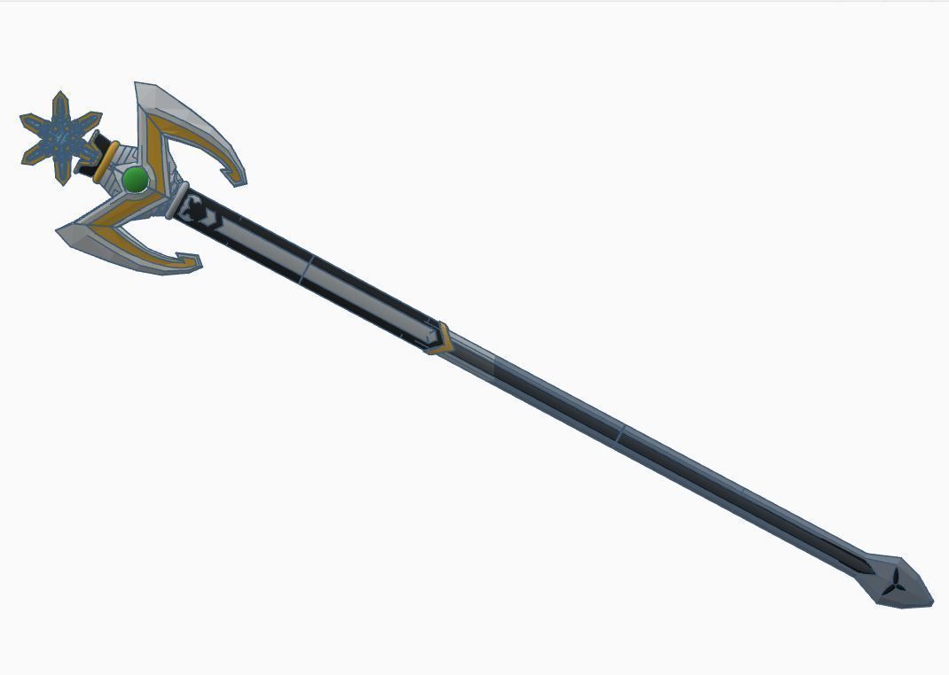 Magimother Udonna Mystic Force White Ranger - MagiStaff Weapon 3D model ...