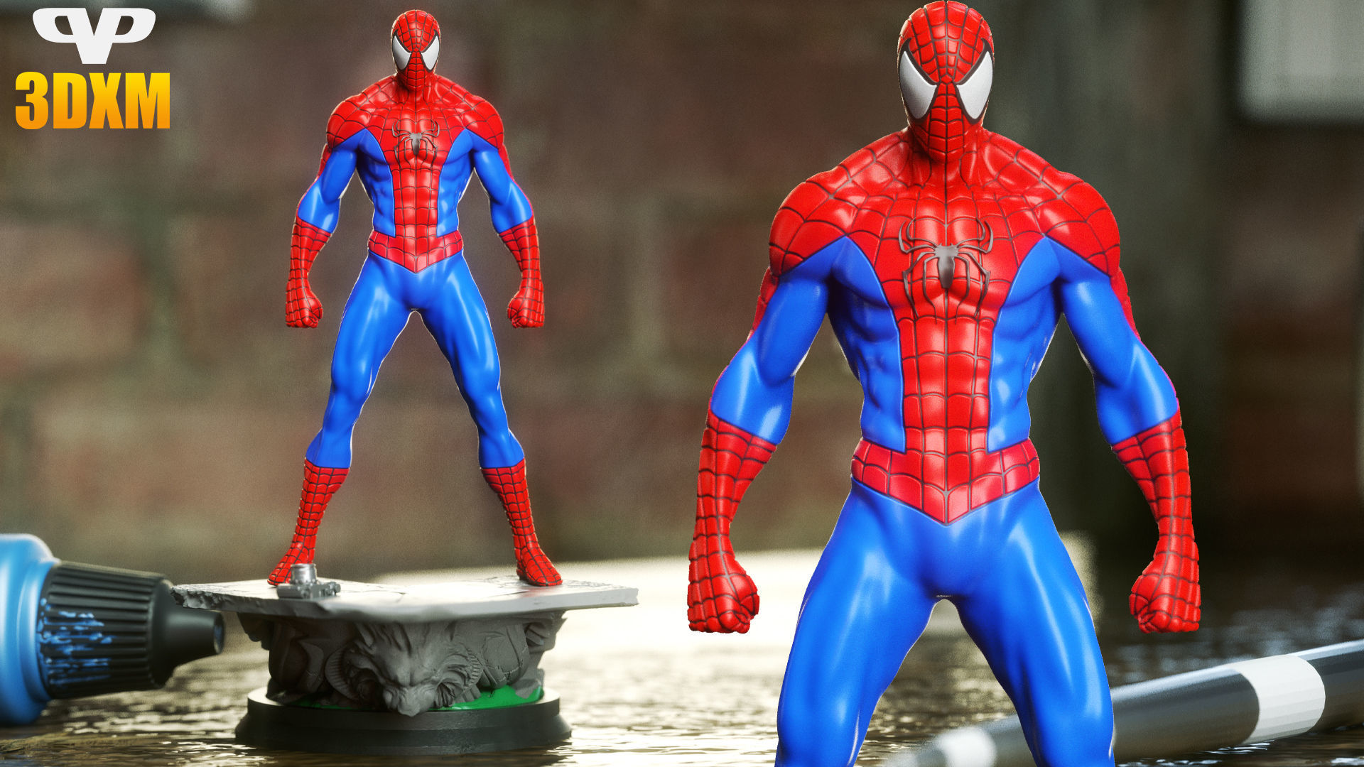 Spider-Man STL for 3D Printing ChibiSTL 3DXM 3D model 3D printable ...