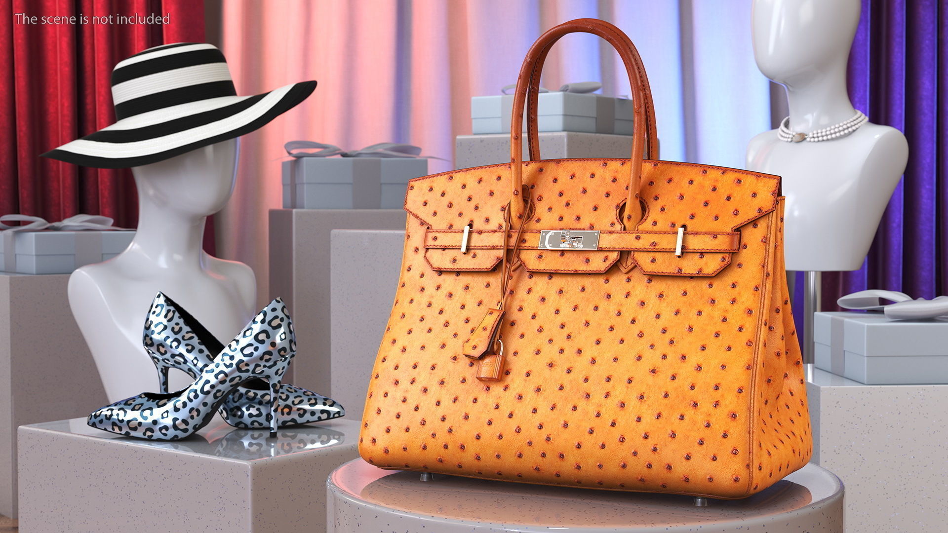 Hermes Birkin Bag Ostrich 3D model | CGTrader