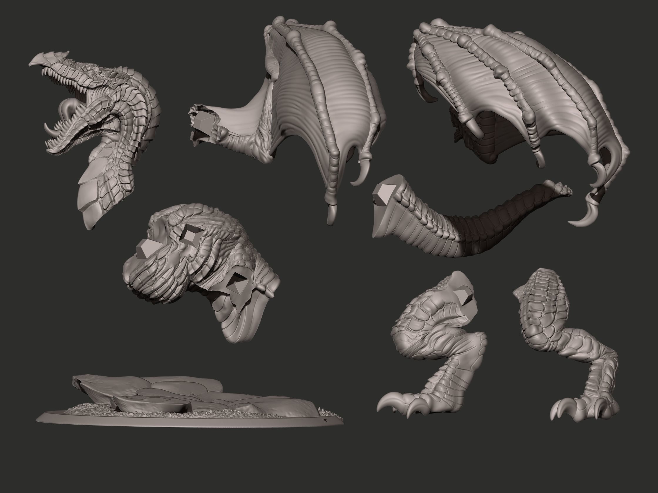 Angry Dragon 3D model 3D printable | CGTrader