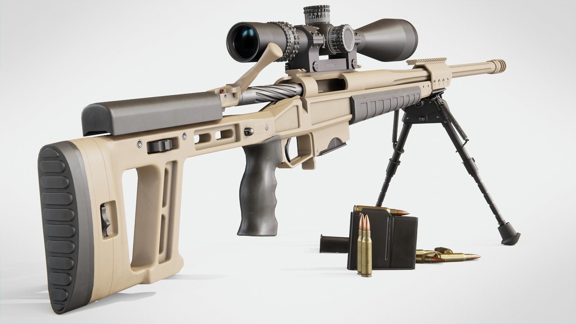 3D model Sniper rifle ORSIS T-5000 VR / AR / low-poly | CGTrader