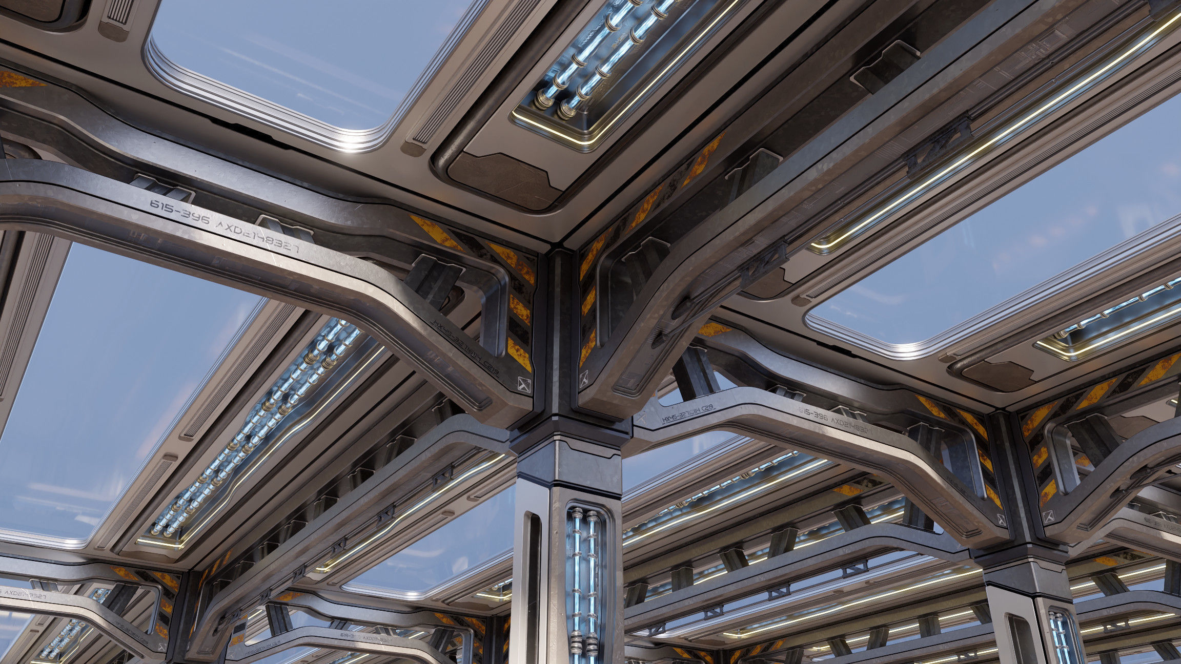 Sci-Fi Warehouse - Hall 3D model | CGTrader