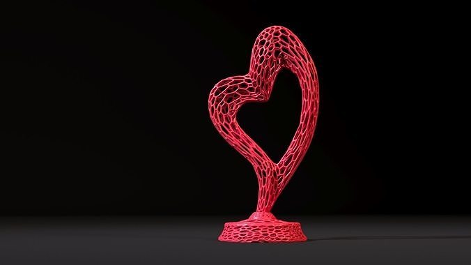 Heart sculpture 3D model 3D printable | CGTrader