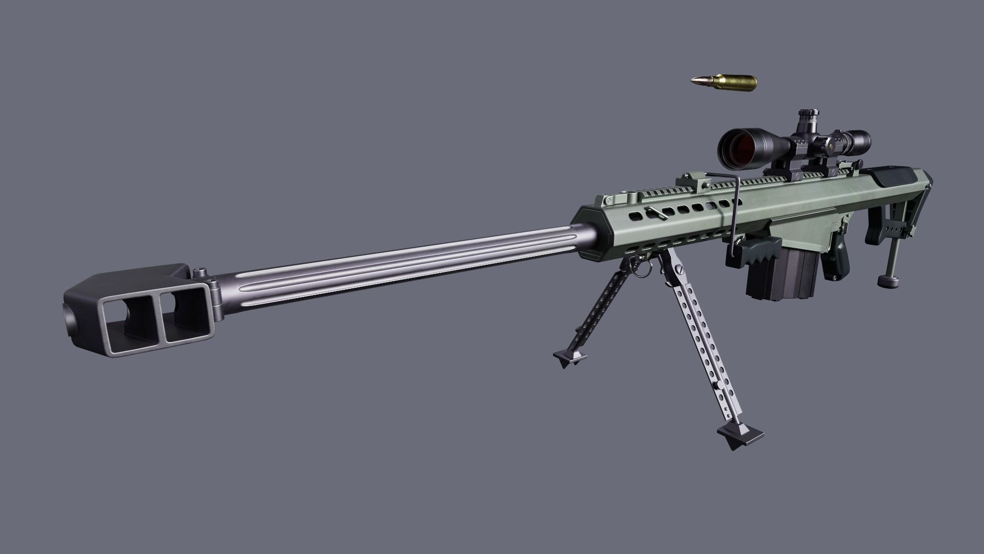 3D model Barrett M107 VR / AR / low-poly | CGTrader