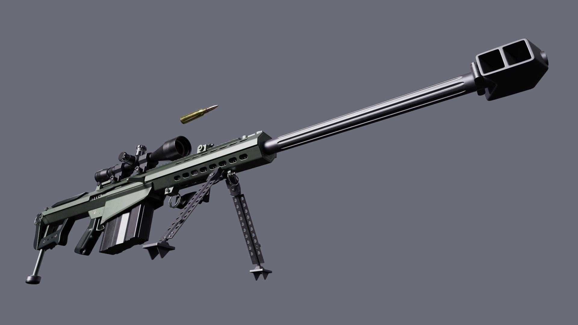 3D model Barrett M107 VR / AR / low-poly | CGTrader