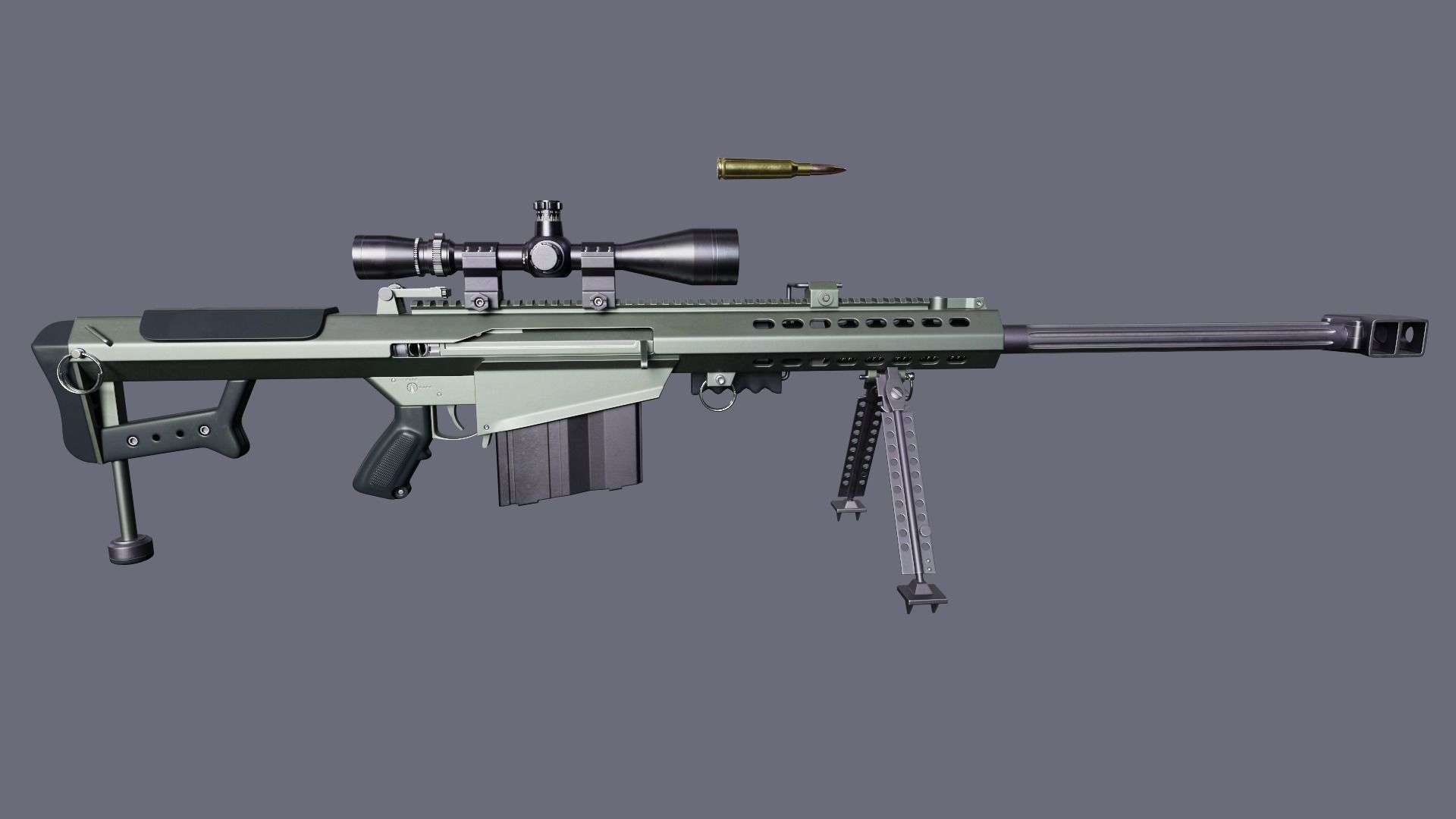 3D model Barrett M107 VR / AR / low-poly | CGTrader