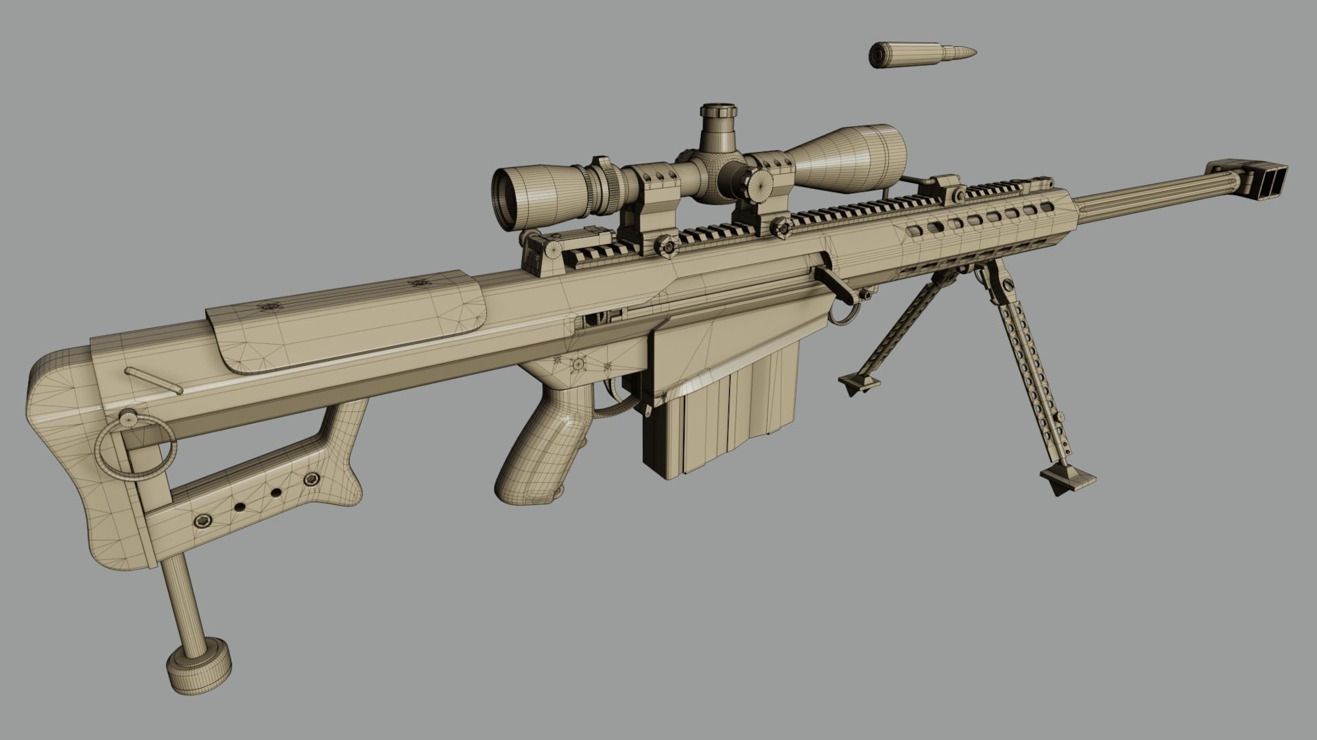 3D model Barrett M107 VR / AR / low-poly | CGTrader