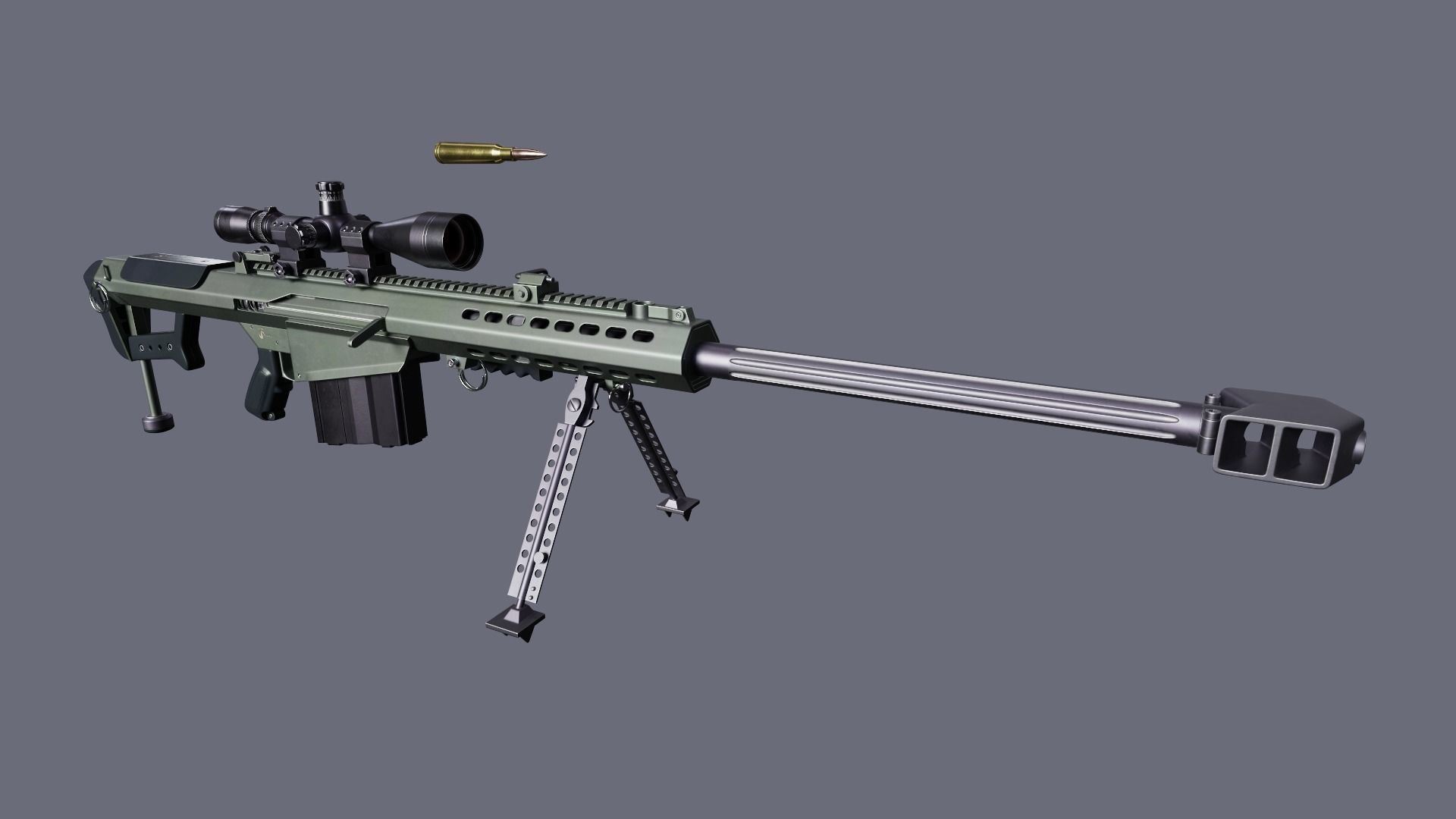 3D model Barrett M107 VR / AR / low-poly | CGTrader