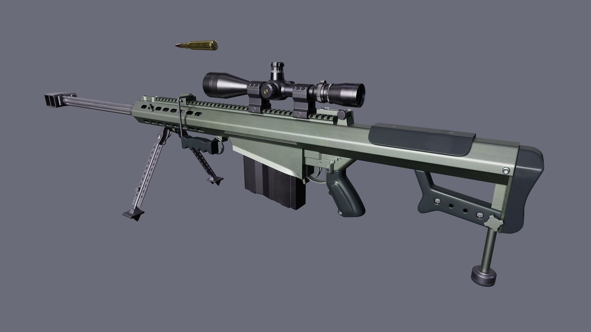 3D model Barrett M107 VR / AR / low-poly | CGTrader