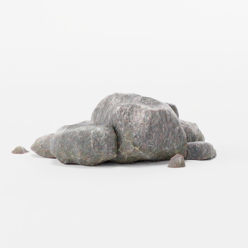 3D model Stone Formation 5 - Rocky Boulder Outcrop - Low Poly Game ...