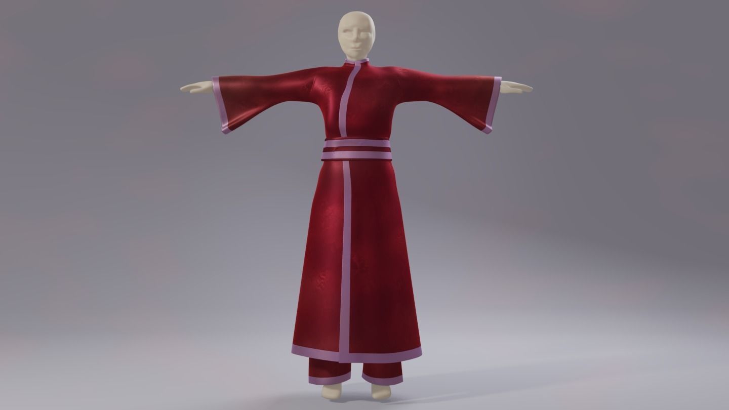 Womens silk robes 3D model | CGTrader