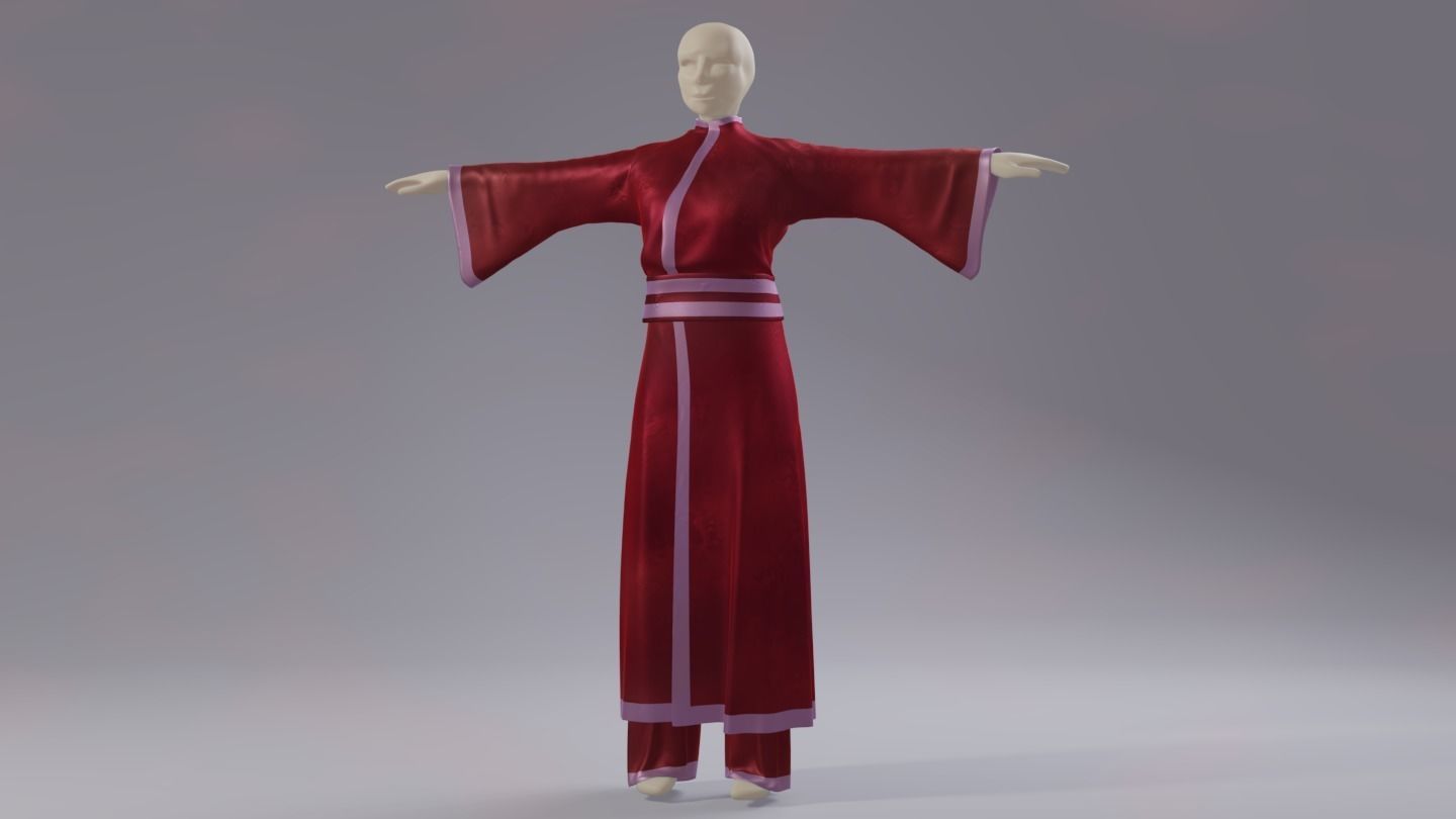 Womens silk robes 3D model | CGTrader