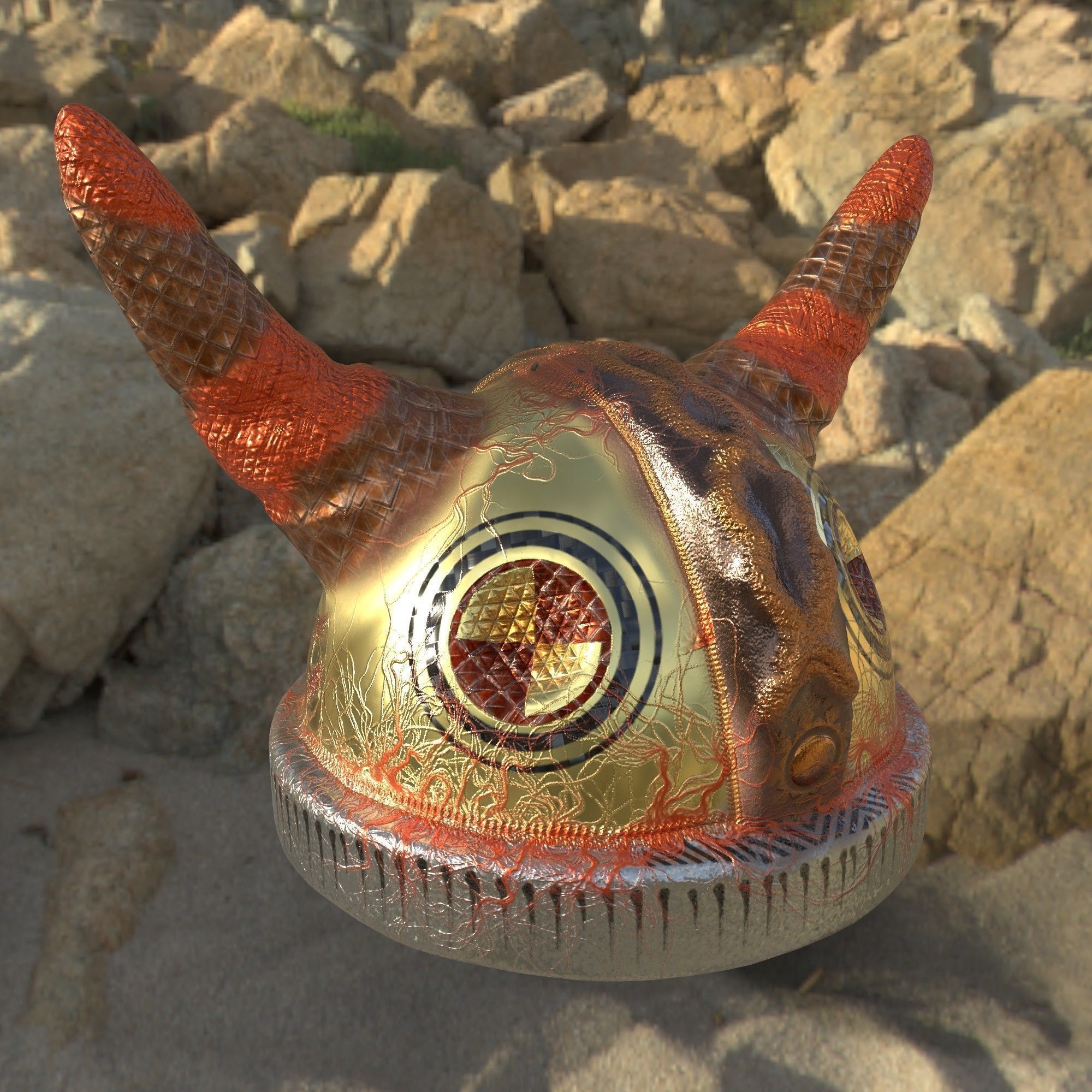 3D model Helmet Stylized By Pbr Texture 4k Png VR / AR / low-poly ...