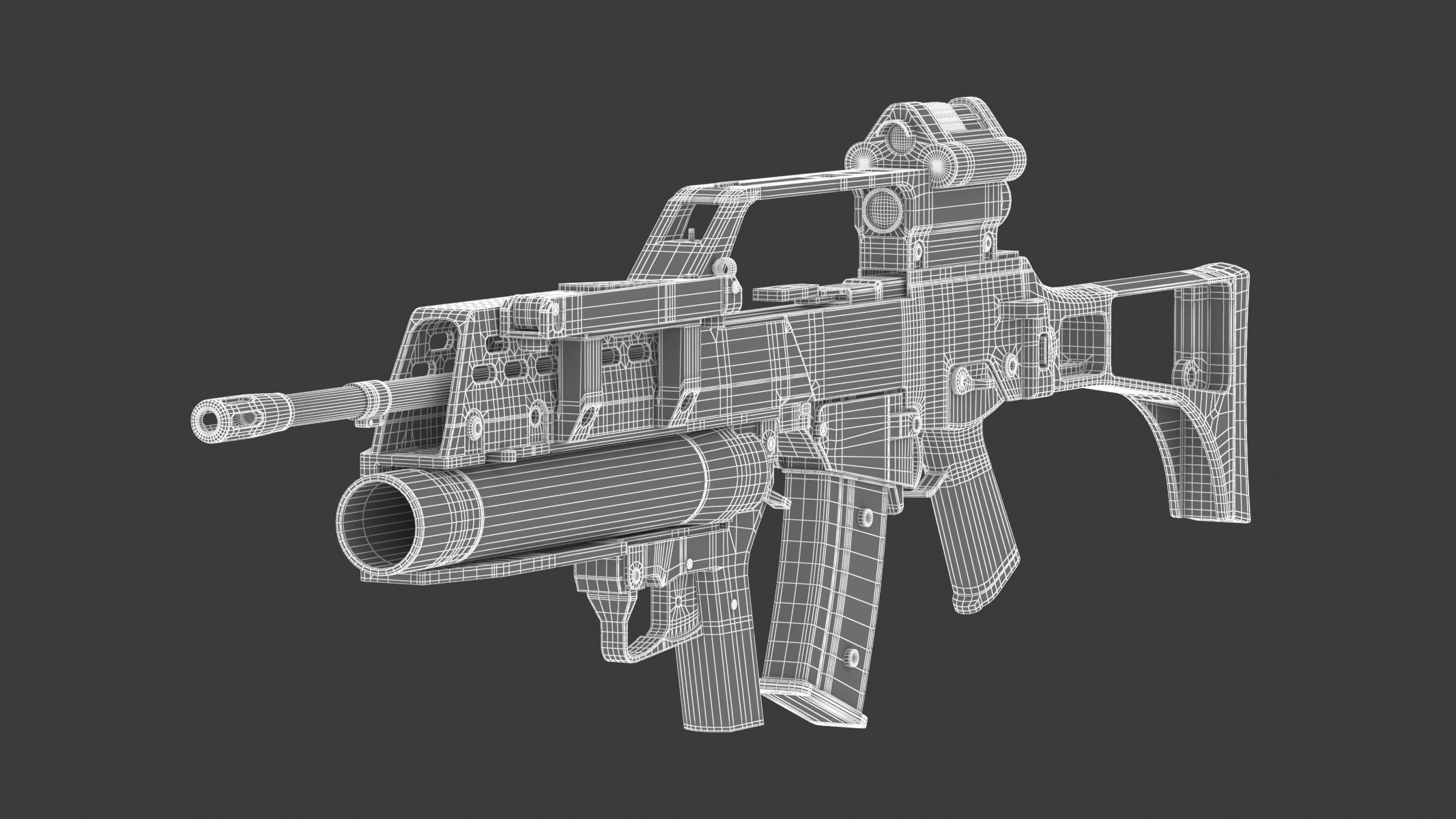 Heckler Koch AG36 Grenade launcher 3D model | CGTrader