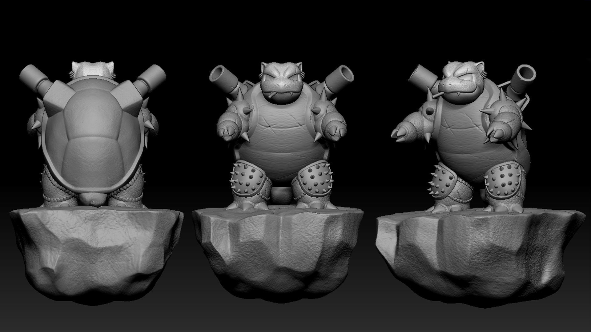 3D model Battle Blastoise VR / AR / low-poly | CGTrader