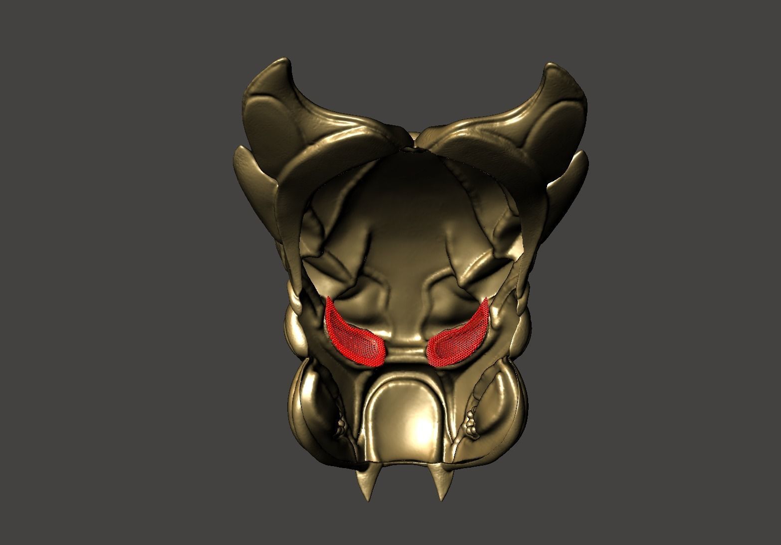 GOLDEN ANGEL PREDATOR BIO MASK Hi-Poly STL for 3D printing 3D model 3D ...