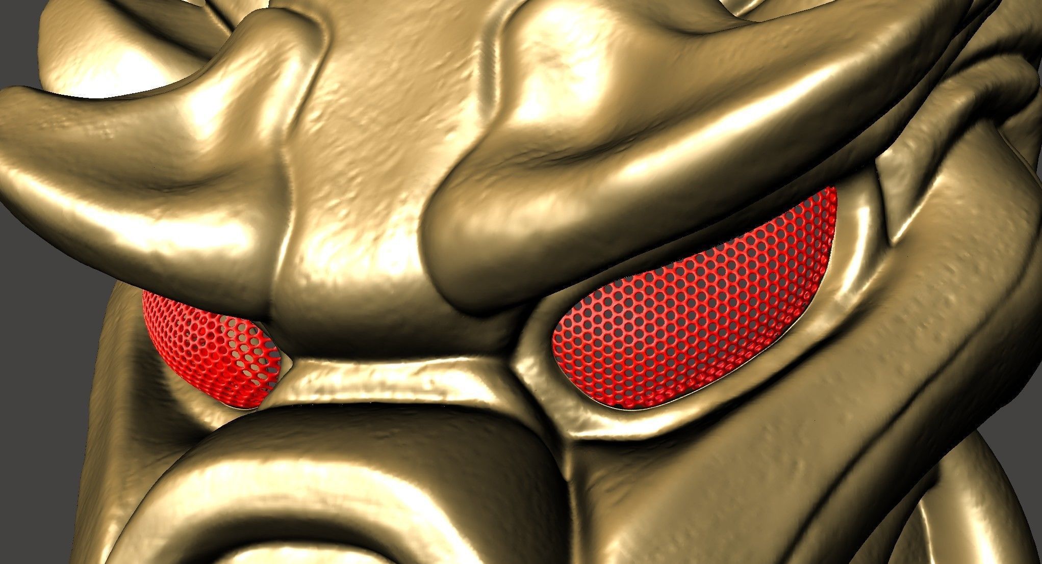 GOLDEN ANGEL PREDATOR BIO MASK Hi-Poly STL for 3D printing 3D model 3D ...