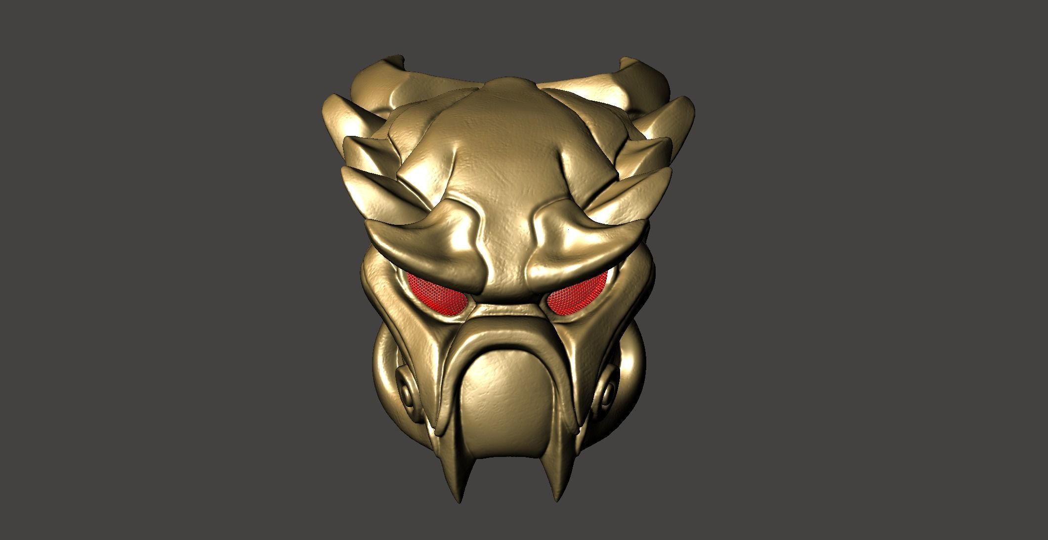 GOLDEN ANGEL PREDATOR BIO MASK Hi-Poly STL for 3D printing 3D model 3D ...