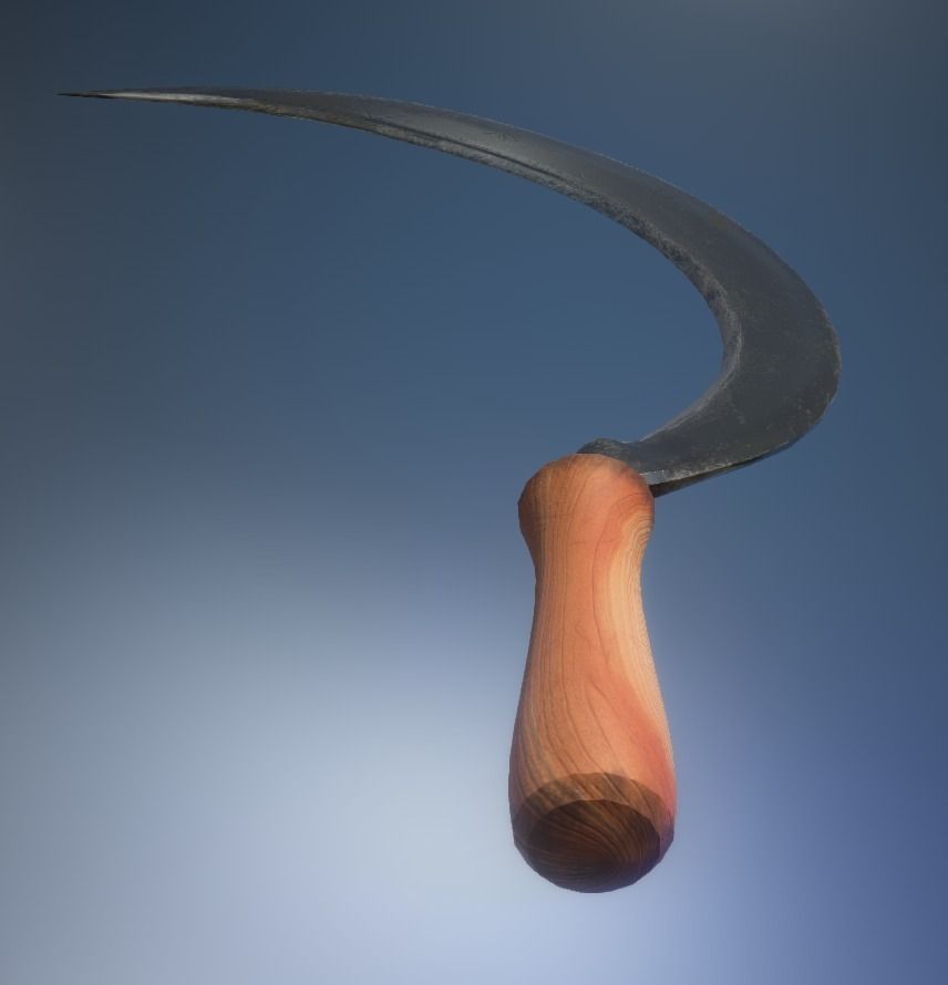 Low Poly Sickle Farming Tool Editorial License 3D model | CGTrader
