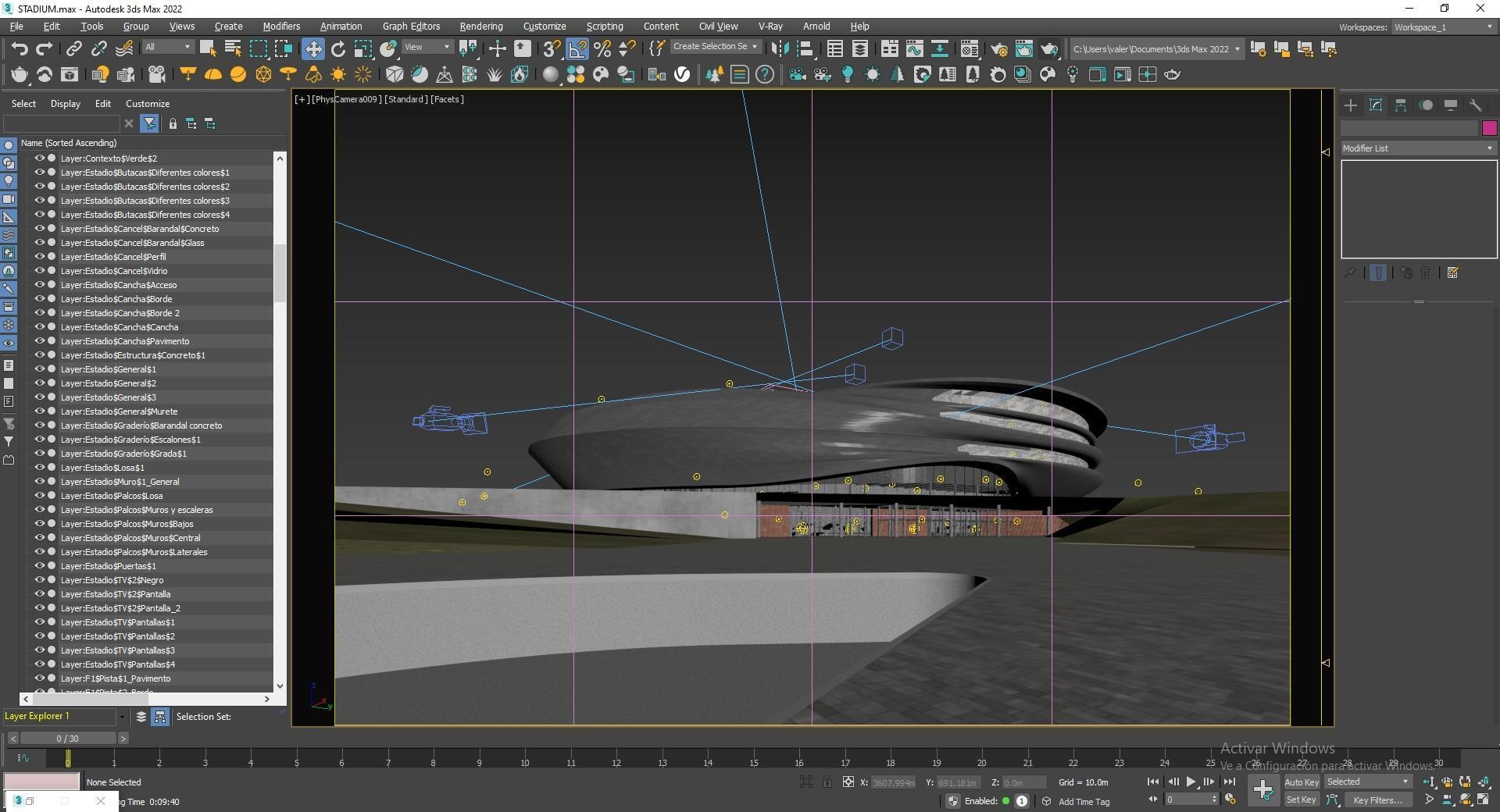 Stadium and sports complex 3D model | CGTrader