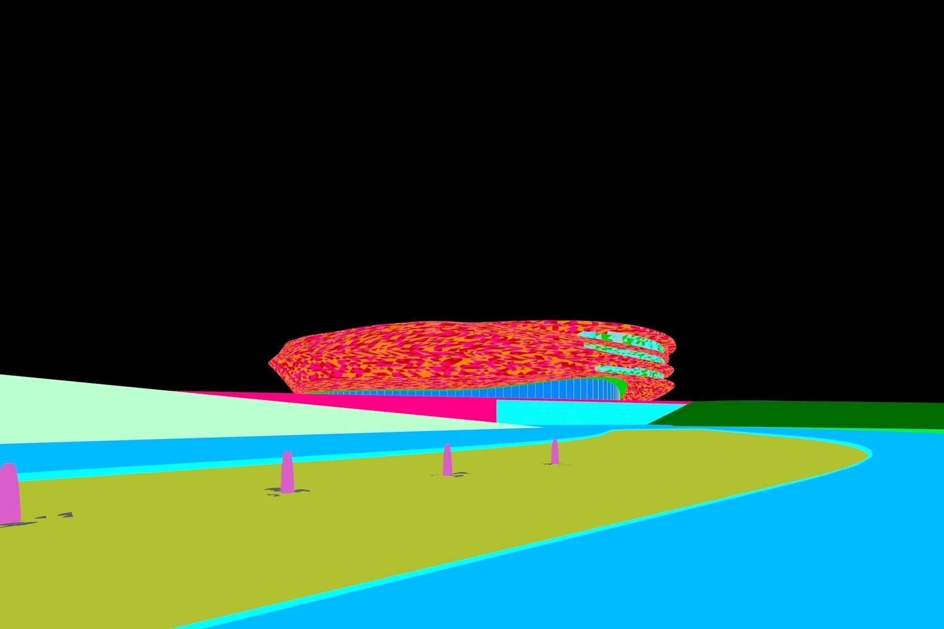 Stadium and sports complex 3D model | CGTrader