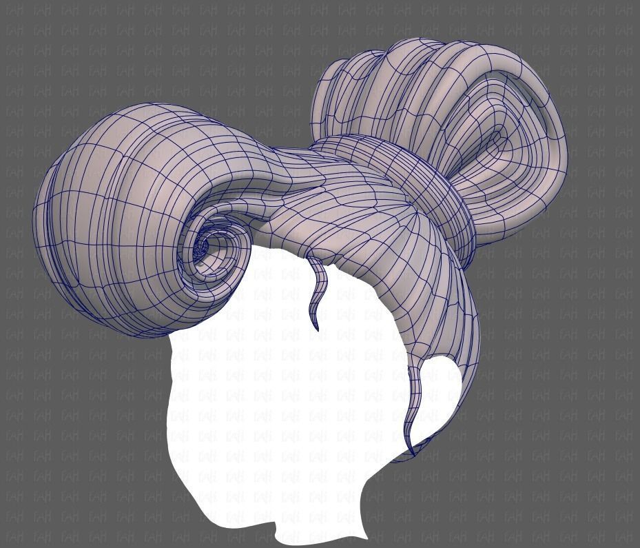 3D model Base Hair for girl V50 VR / AR / low-poly | CGTrader